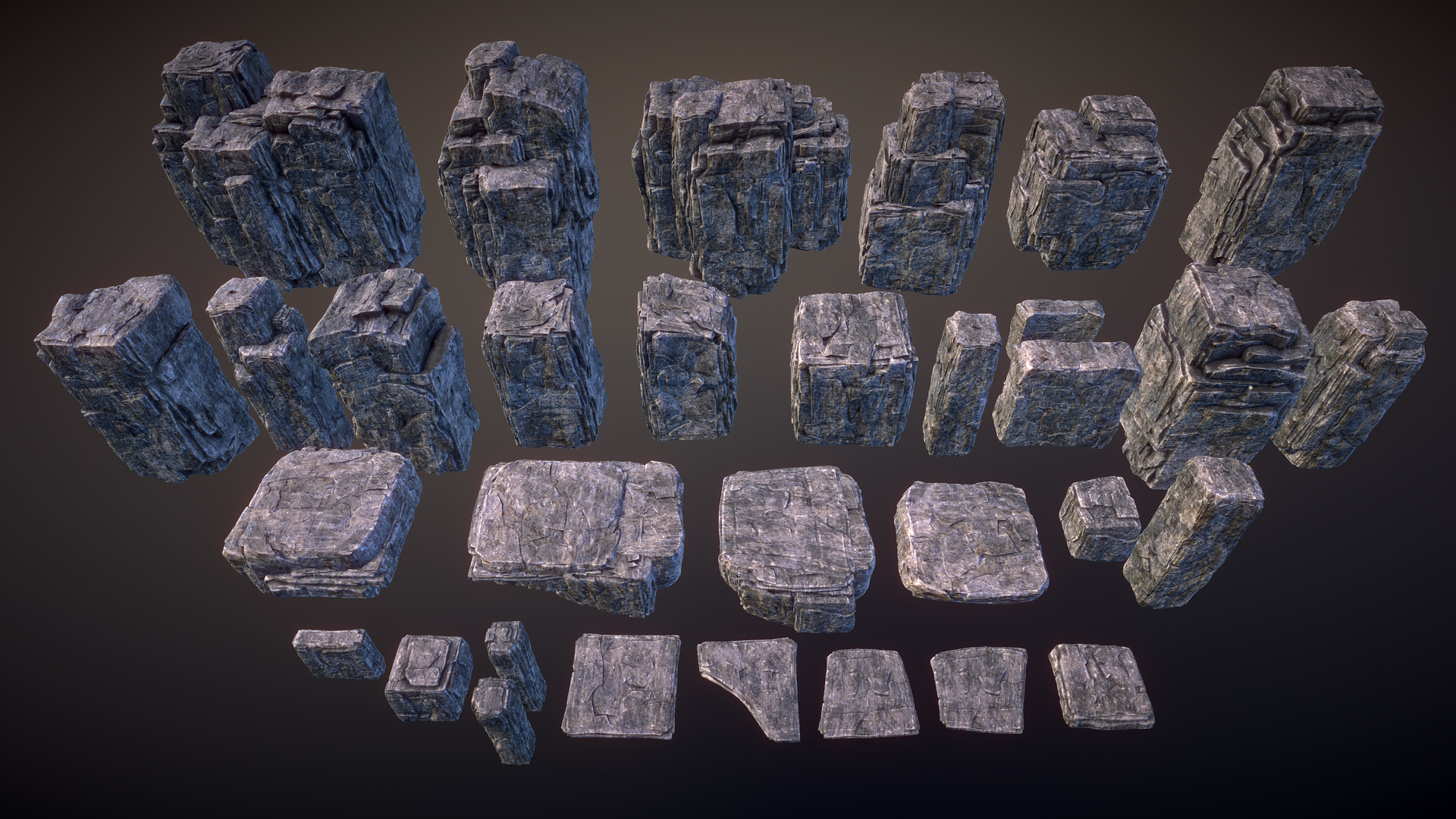 Blocked Rocks Collection - iClone/Stage - Reallusion Content Store
