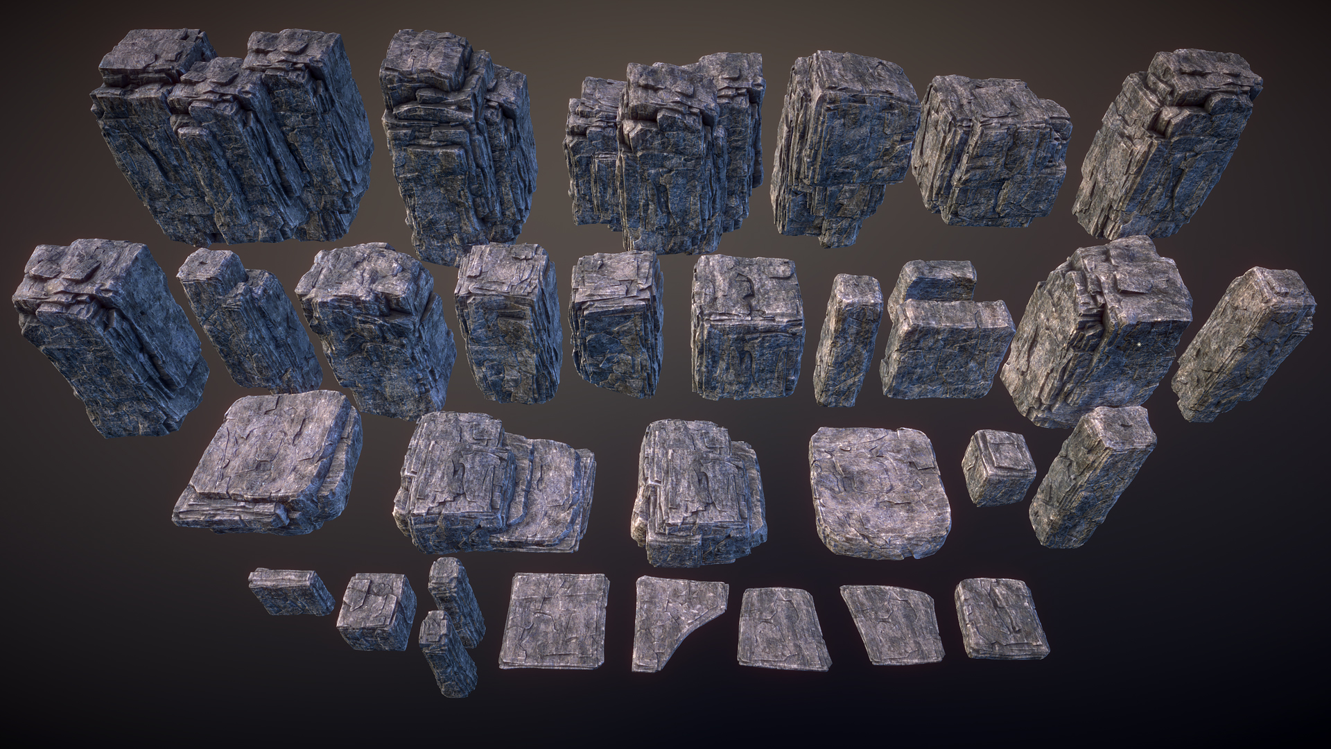 Blocked Rocks Collection - iClone/Stage - Reallusion Content Store