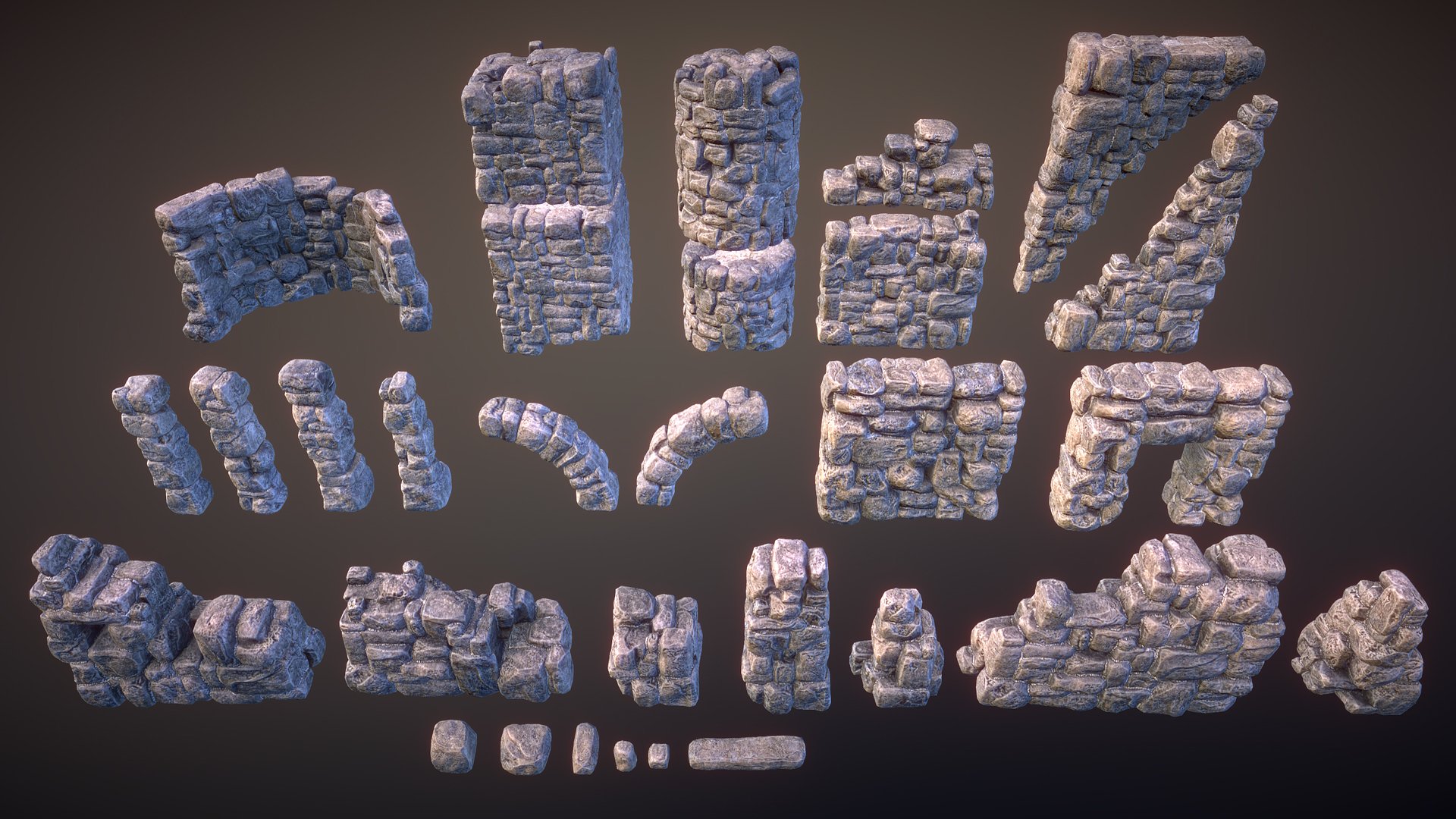 Ruined Walls - iClone/Stage - Reallusion Content Store