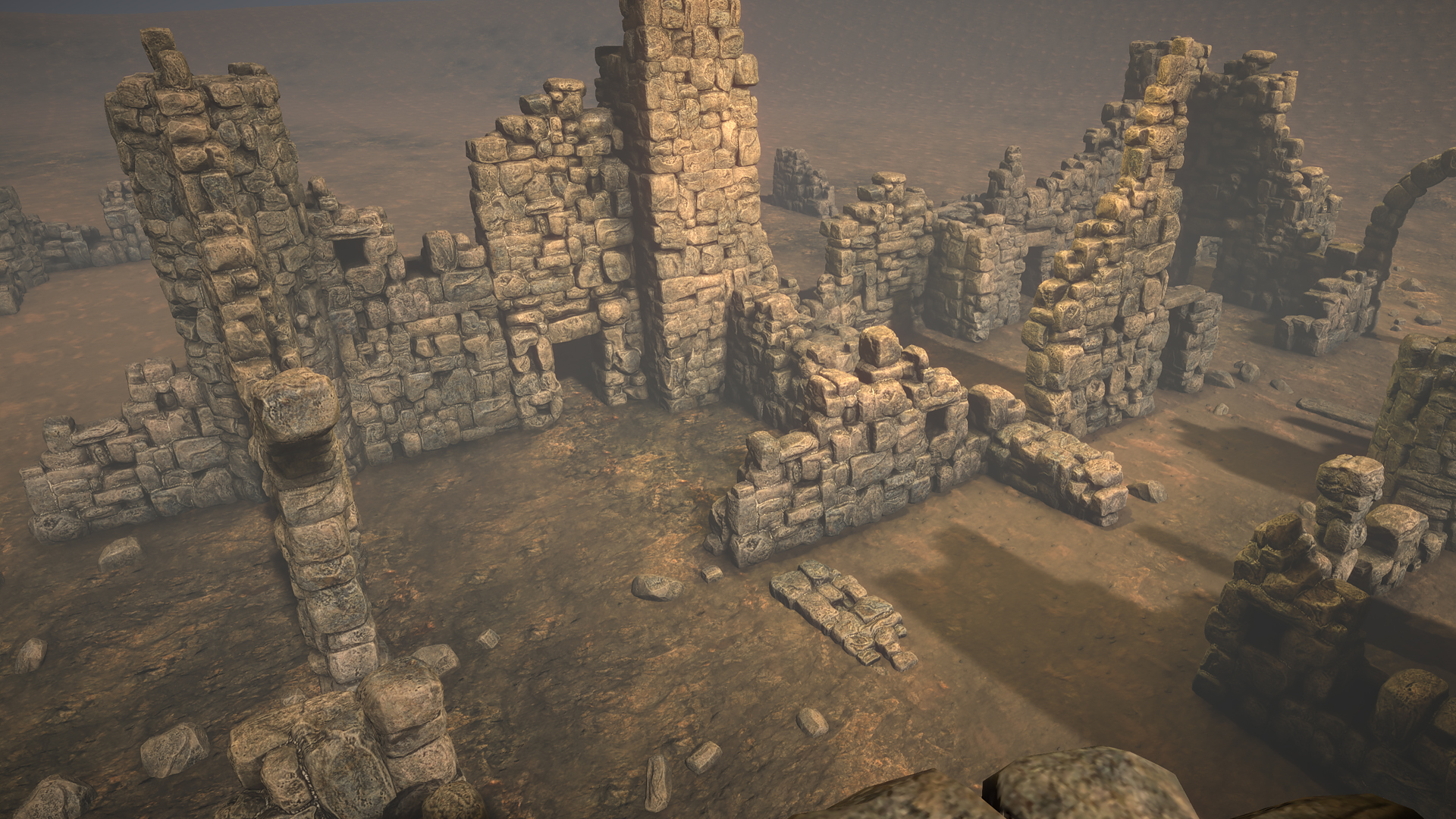 Ruined Walls - iClone/Stage - Reallusion Content Store