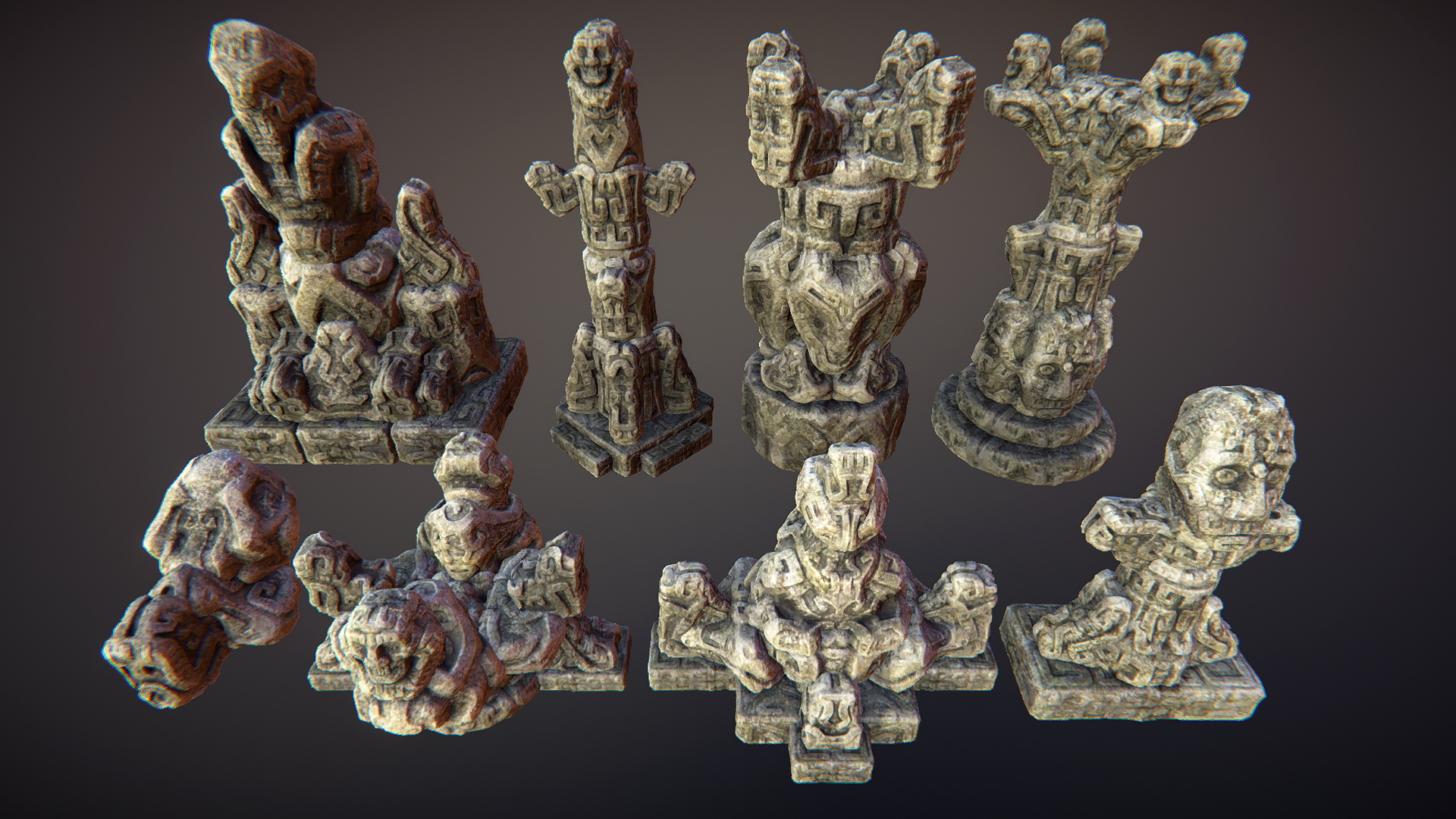 Jungle Statues - iClone/Stage - Reallusion Content Store