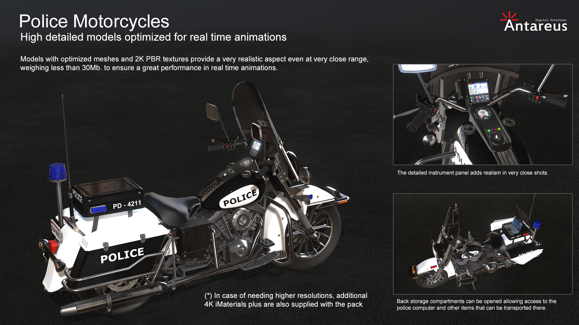 Police Motorcycles - iClone/Stage - Reallusion Content Store