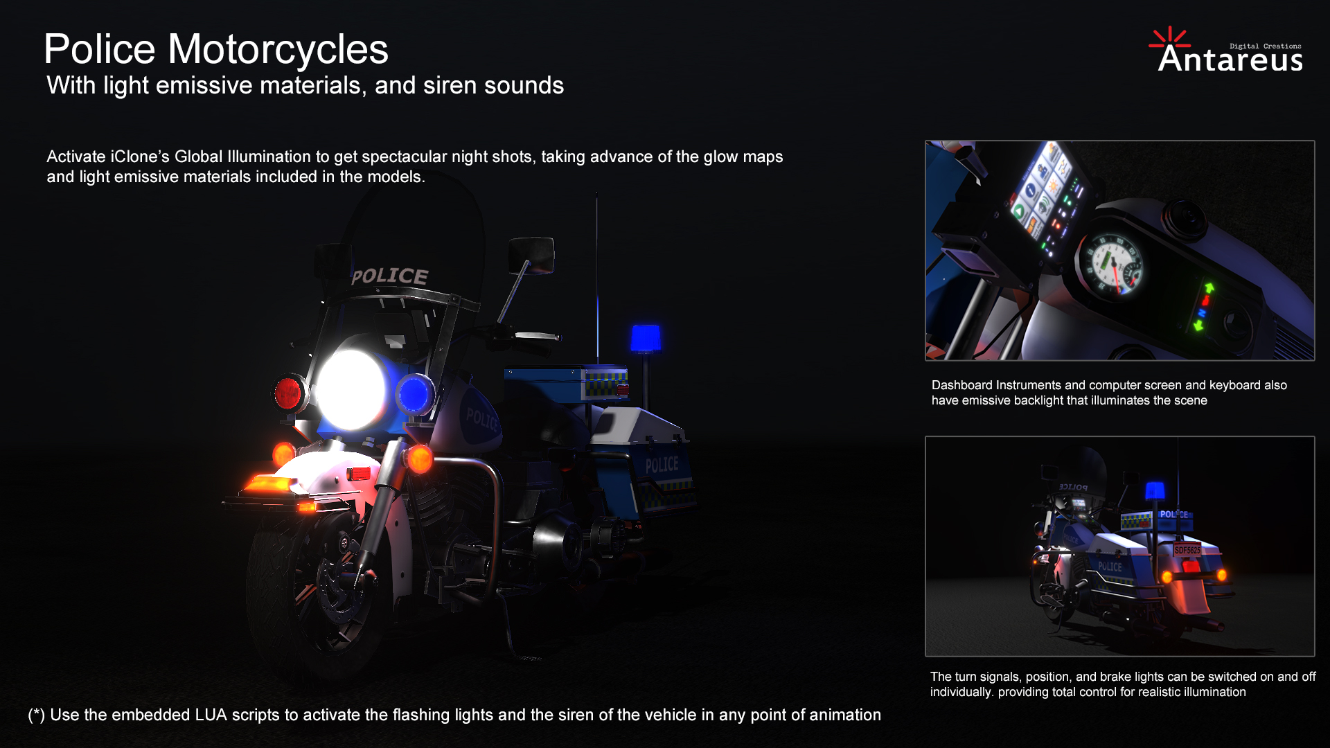 Police Motorcycles - iClone/Stage - Reallusion Content Store