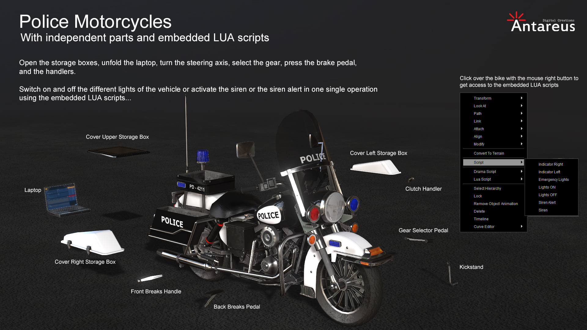 Police Motorcycles - iClone/Stage - Reallusion Content Store