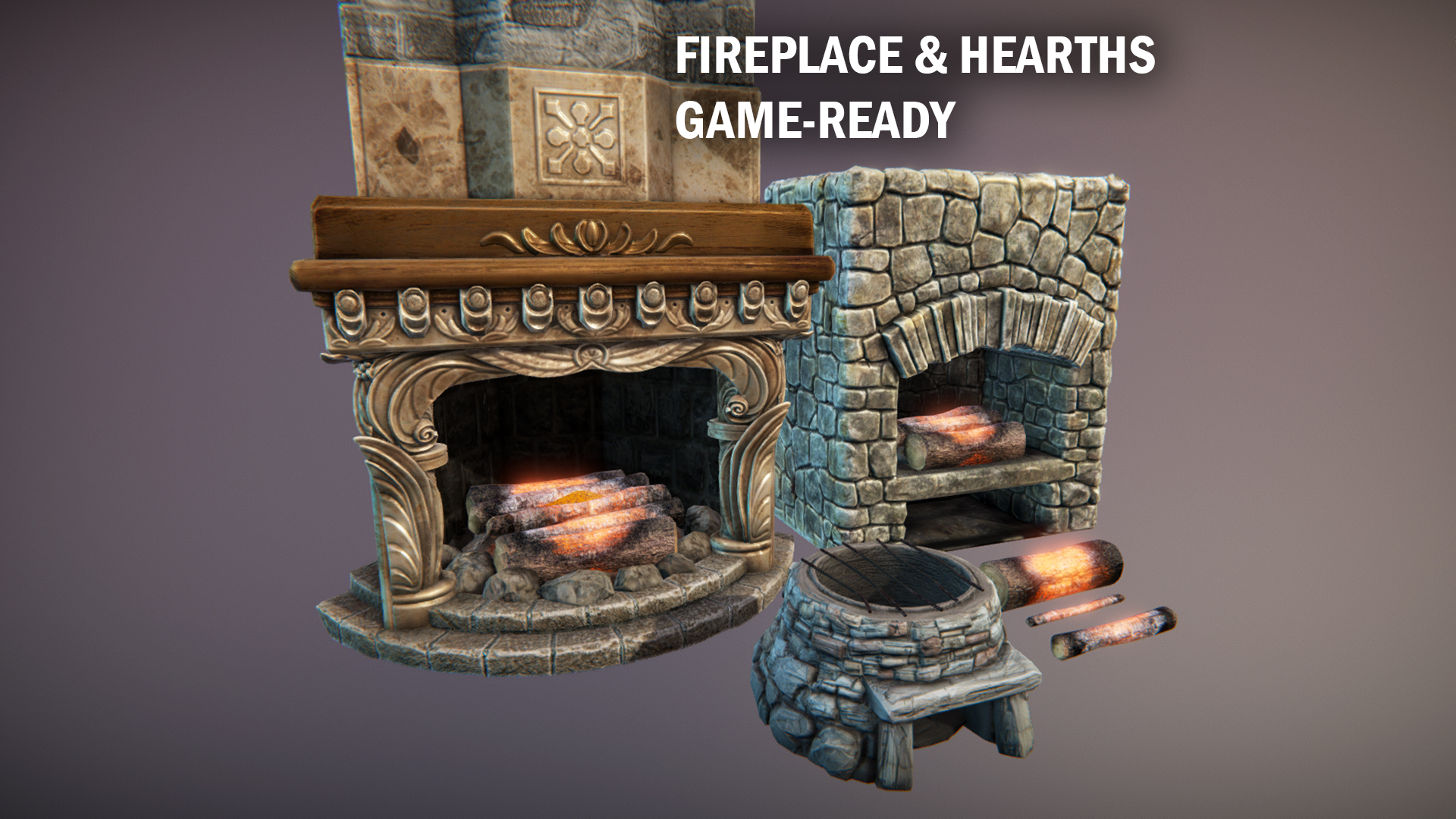 Fireplace and Hearths - iClone/Stage - Reallusion Content Store