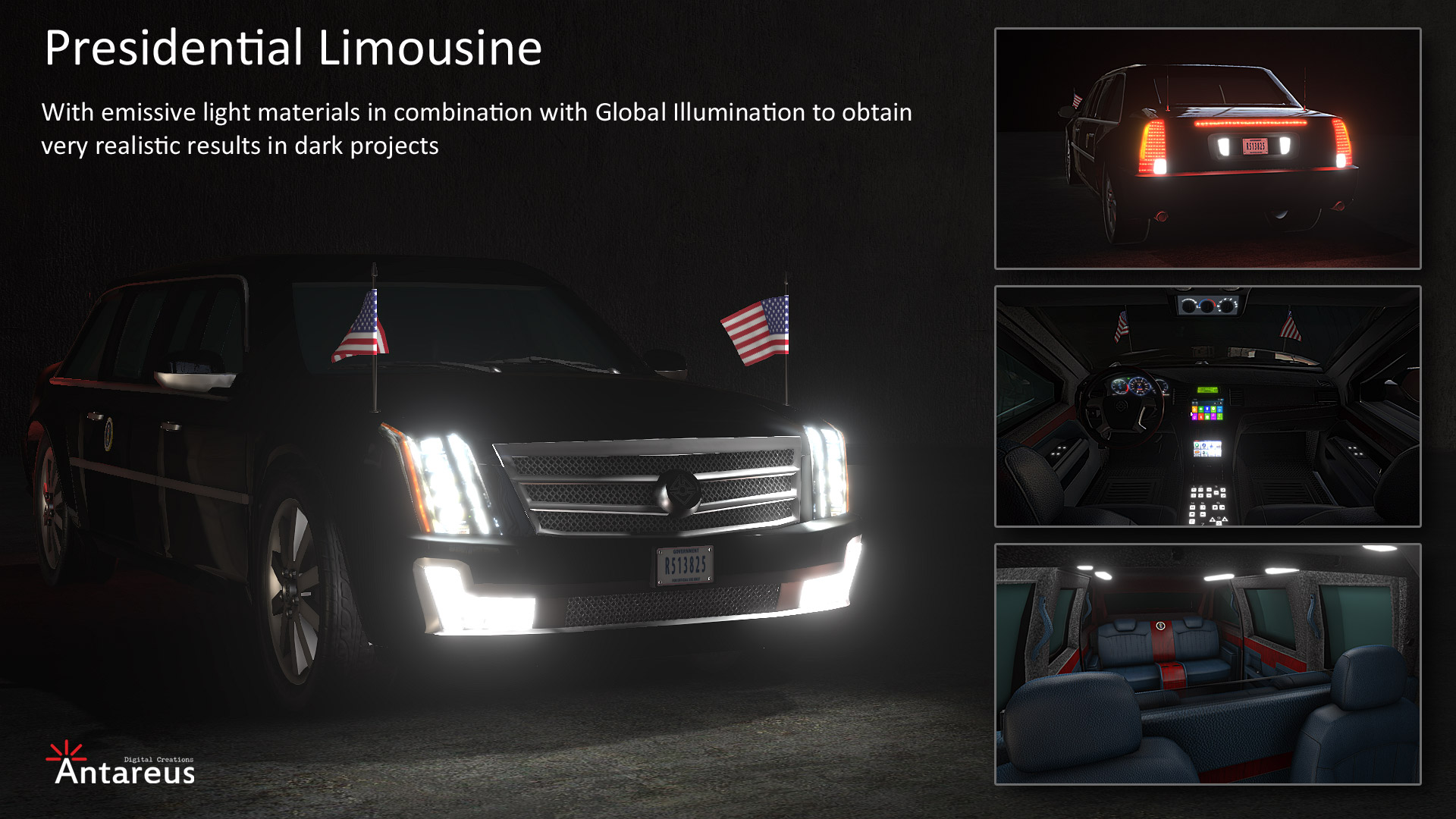 Presidential Limousine - iClone/Stage - Reallusion Content Store