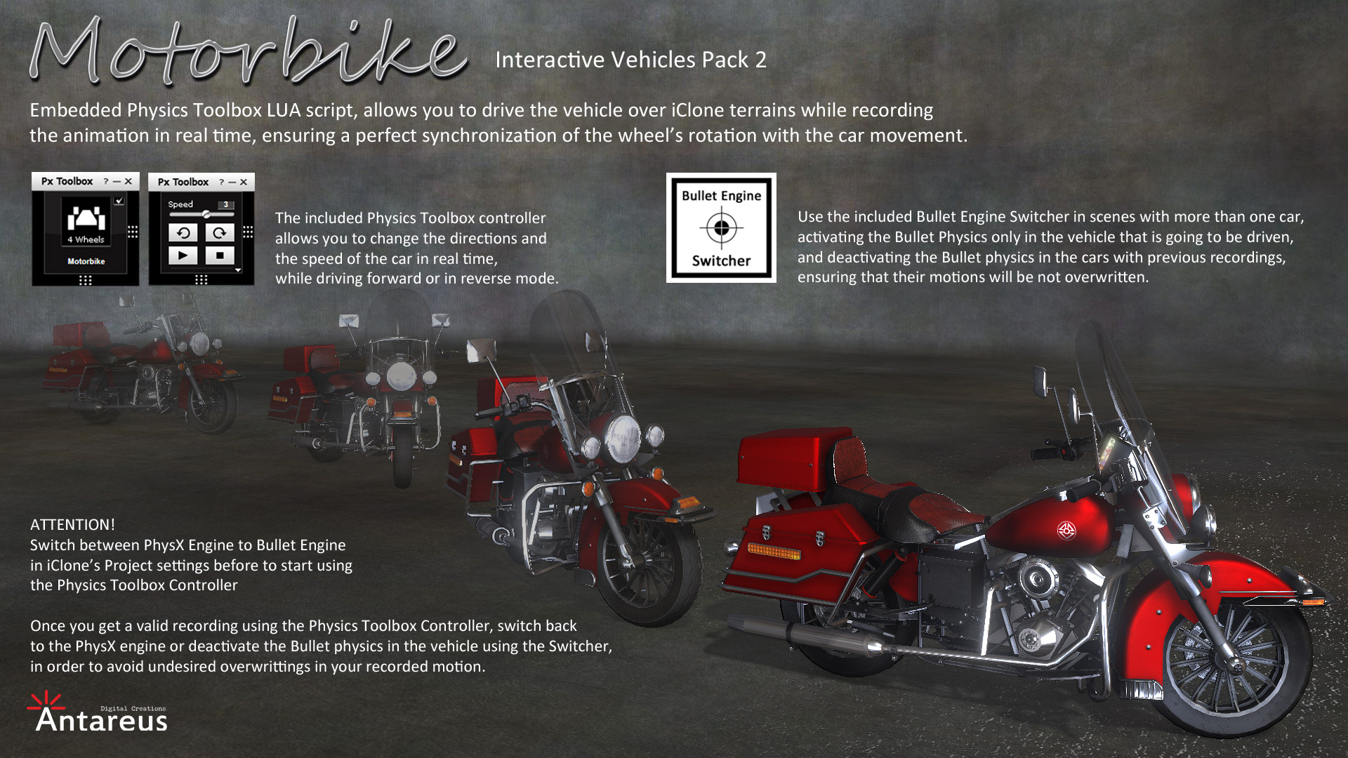 Motorcycle Plus - iClone/Stage - Reallusion Content Store