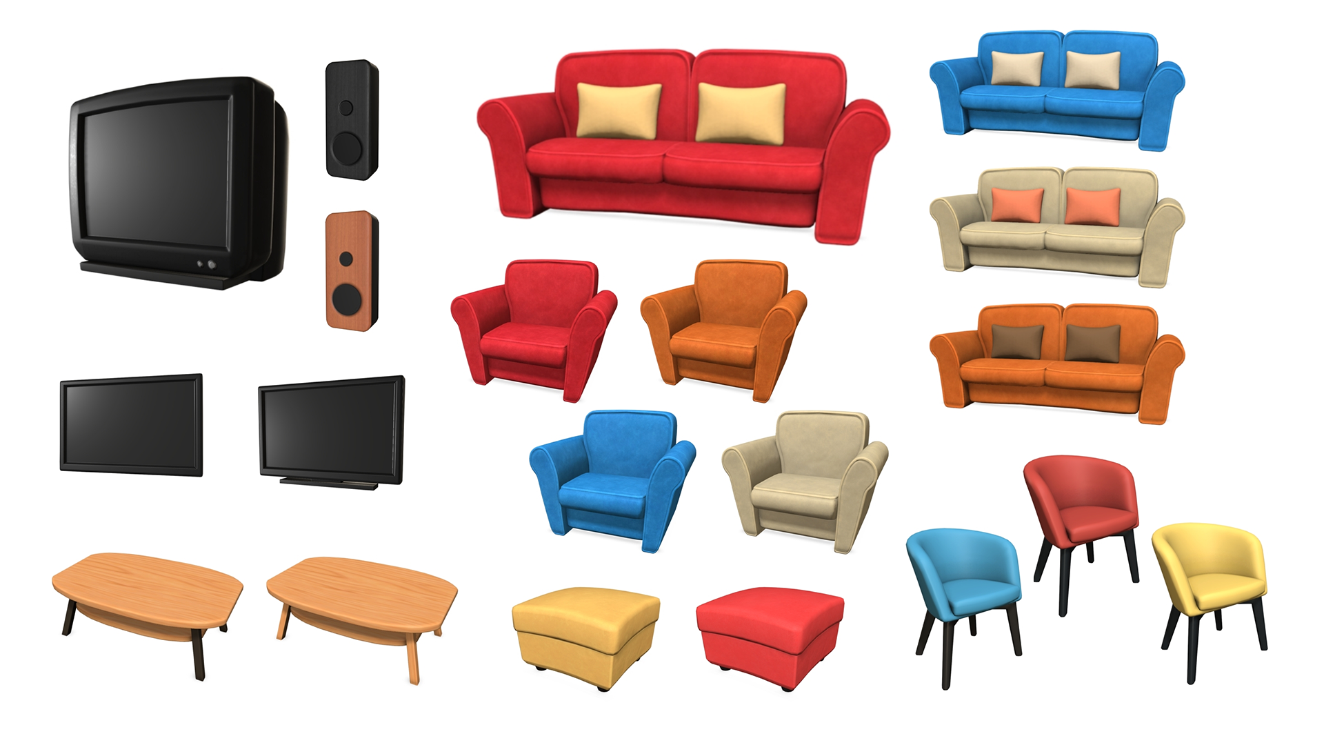Cartoon Home Builder Vol.1 Living Space - iClone/Scenes & Props ...