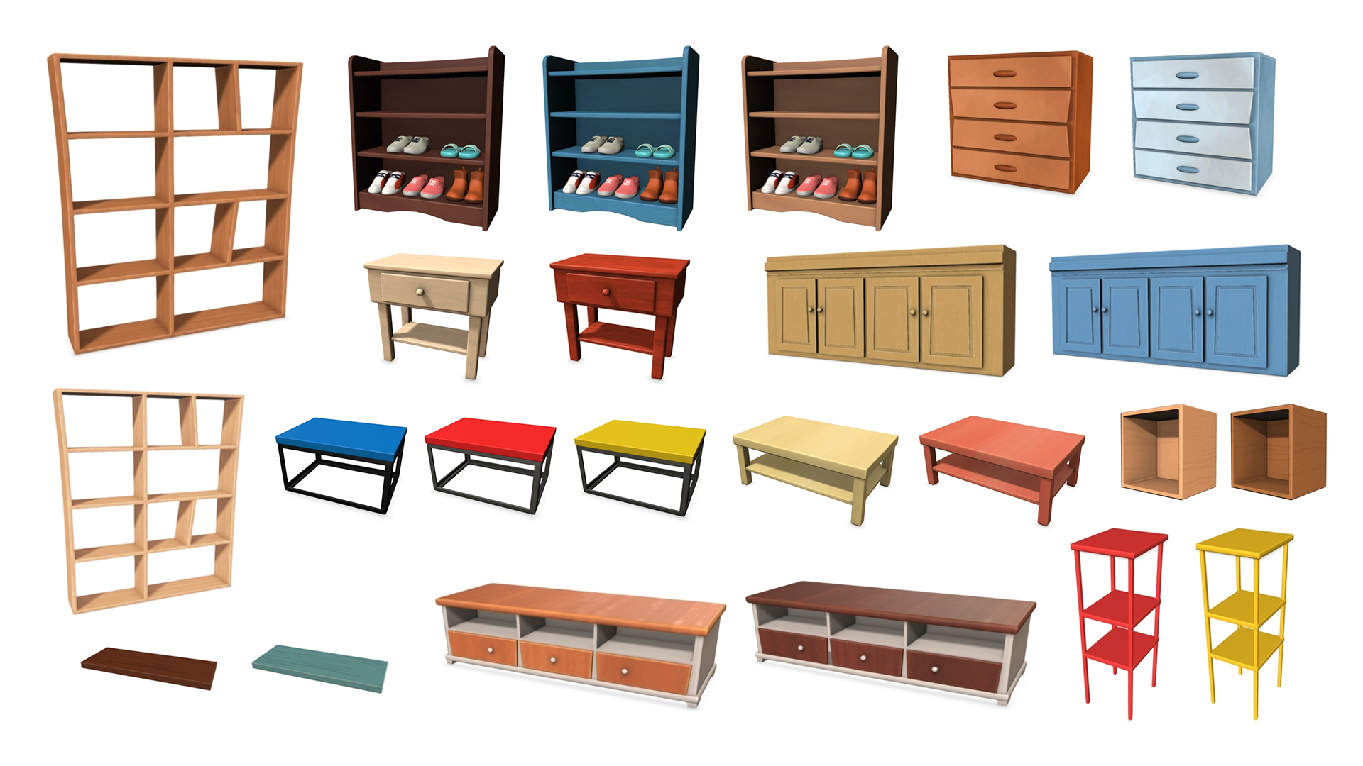 Cartoon Home Builder Vol.1 Living Space - iClone/Scenes & Props ...