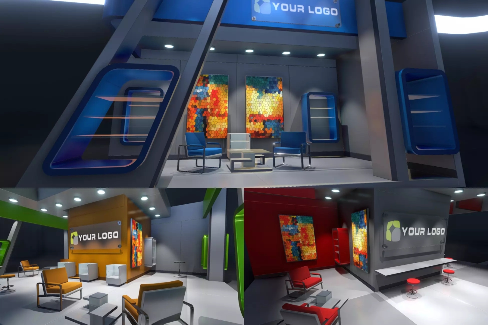 3D Exibition Stand Vol.1 - iClone/Scenes & Props - Reallusion Content Store