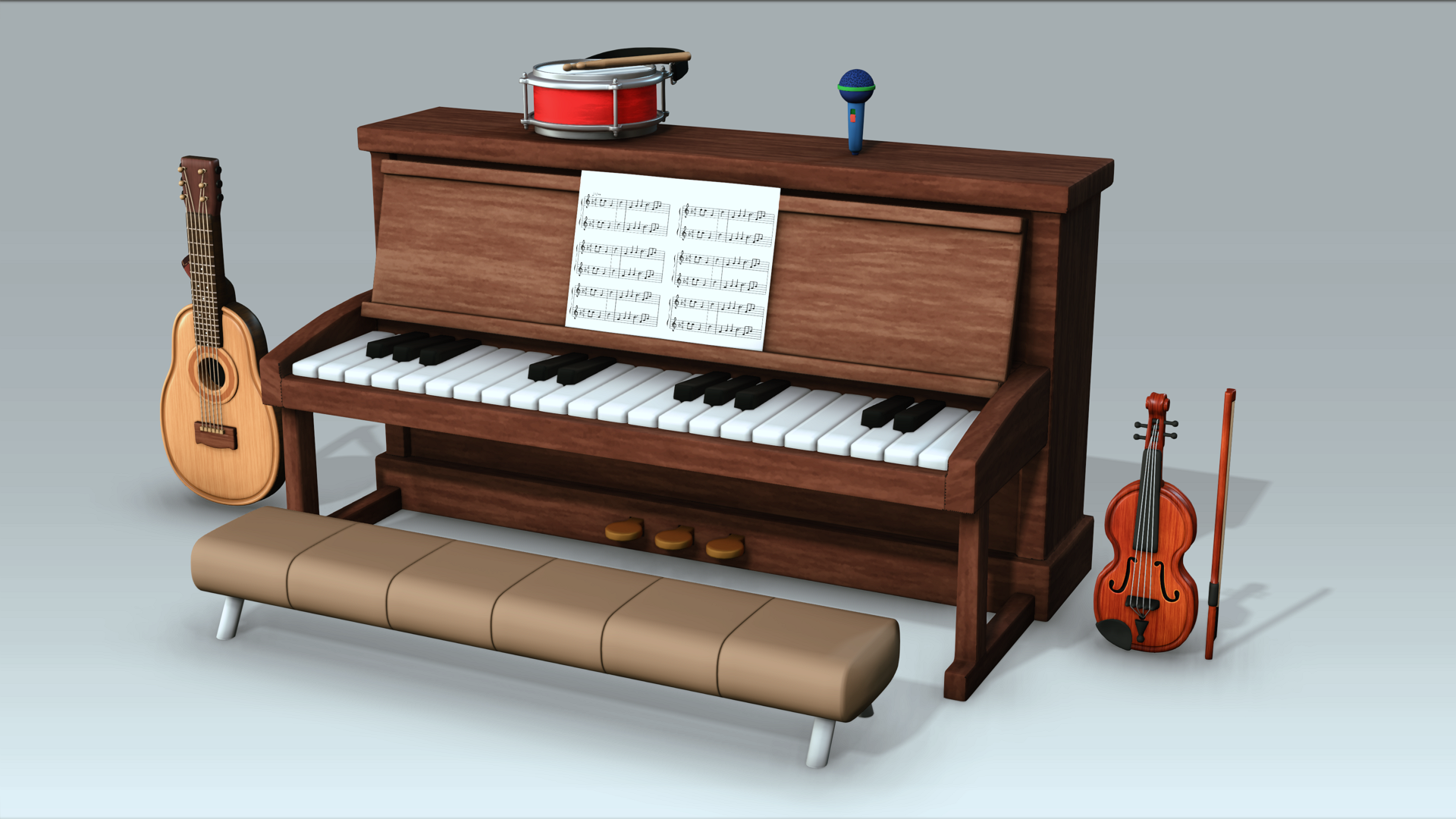 Musical Instruments - iClone/Scenes & Props - Reallusion Content Store