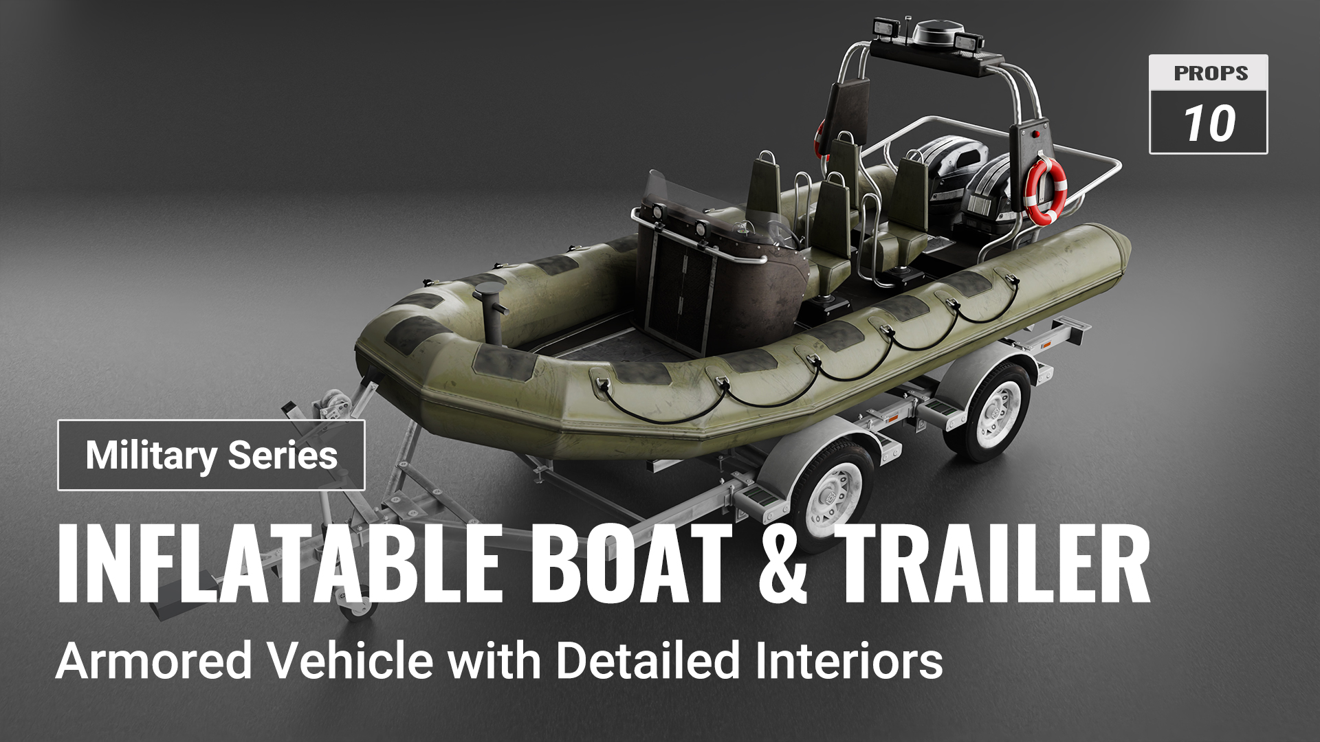 Military Series - Inflatable Boat & Trailer - iClone/Scenes & Props ...