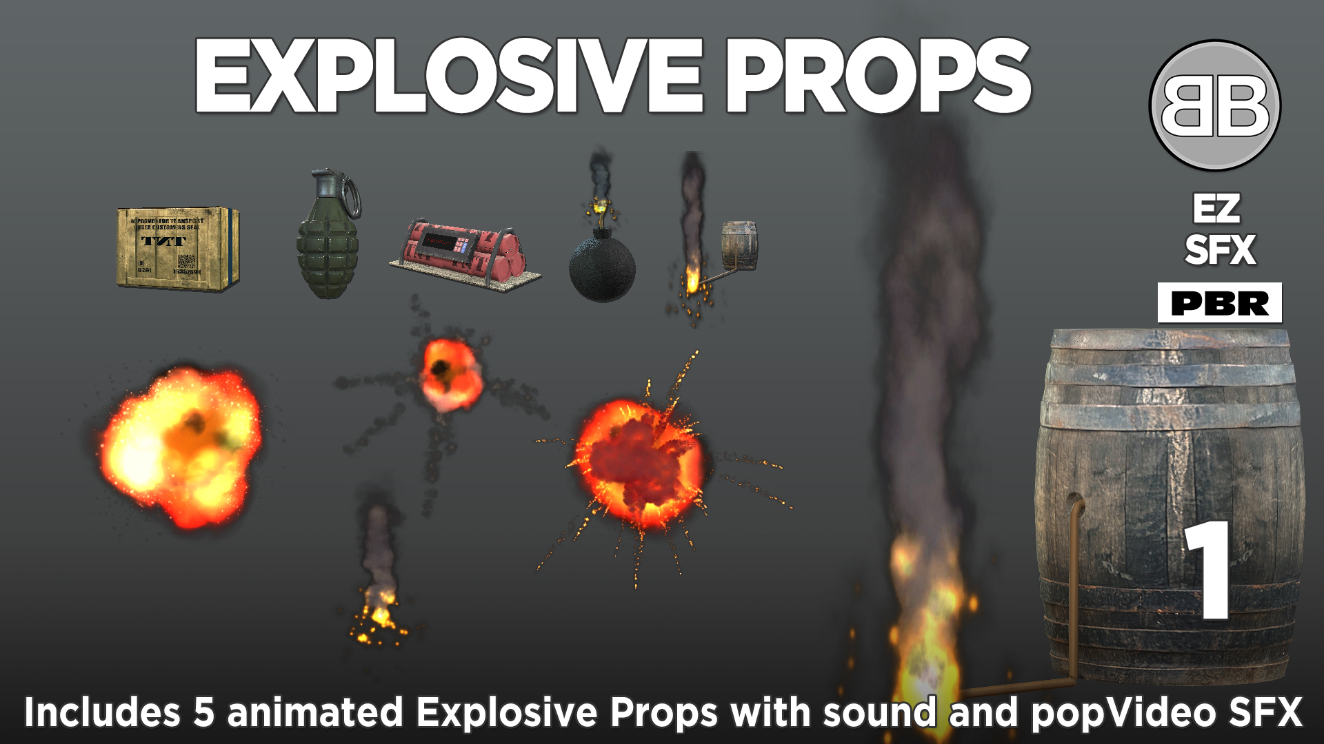 BB EZ SFX Explosive Props Vol.1 - iClone/Stage - Reallusion Content Store