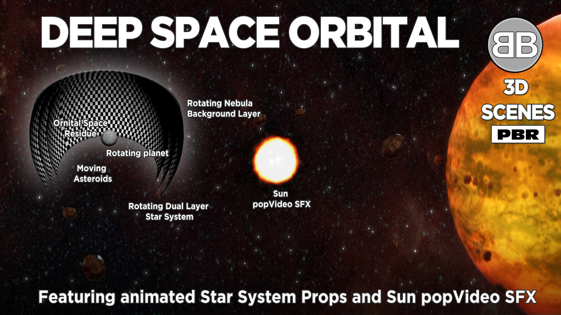 BB Deep Space Orbital 3D Scene - iClone/Stage - Reallusion Content Store