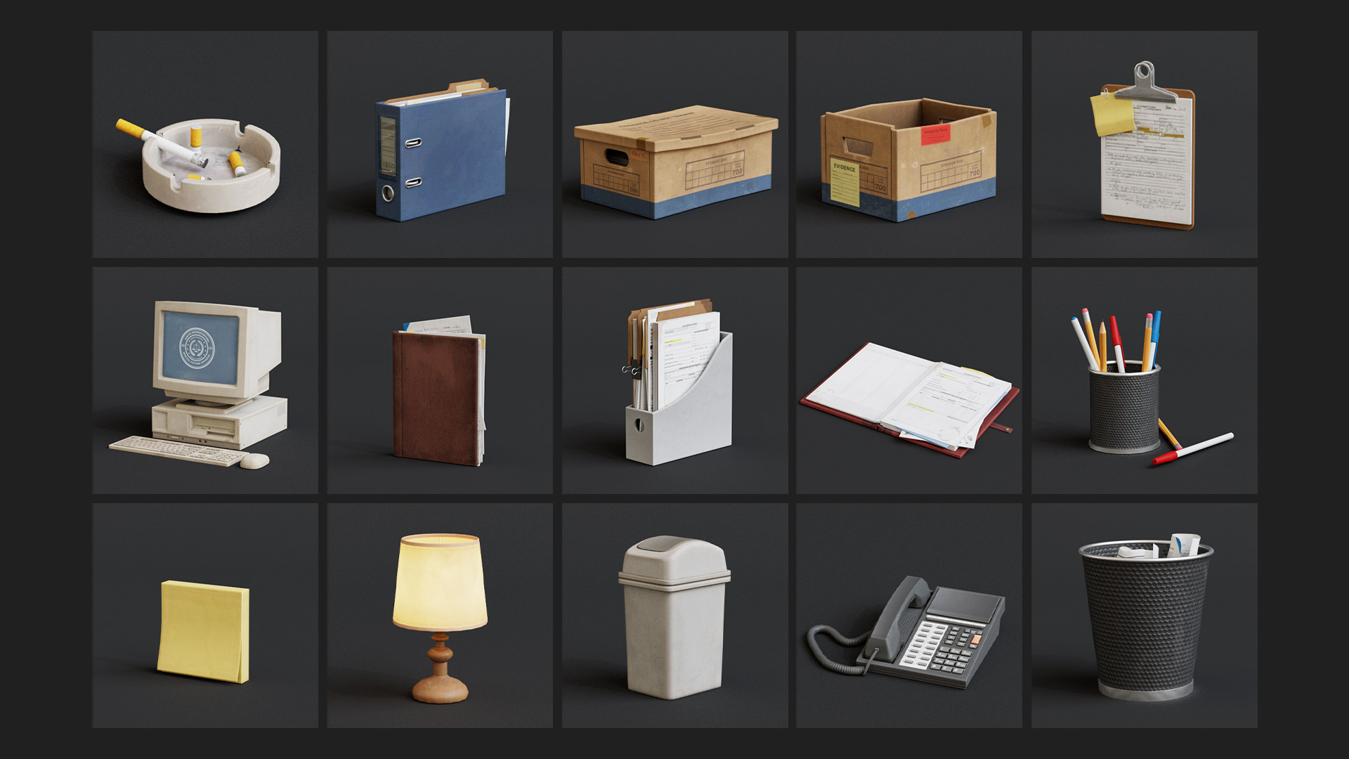 Props Collection - Office Stationery - iClone/Scenes & Props ...