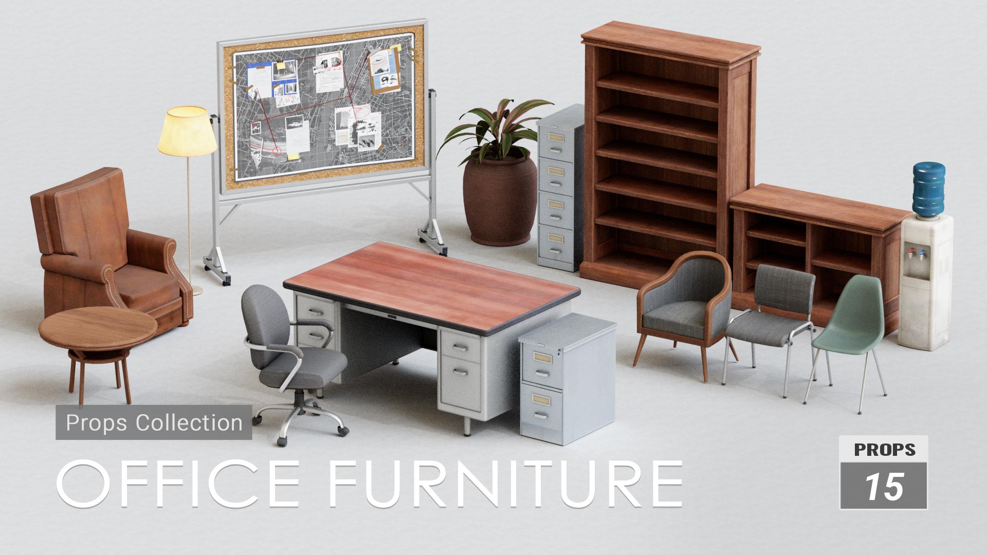 Props Collection - Office Furniture - iClone/Scenes & Props ...