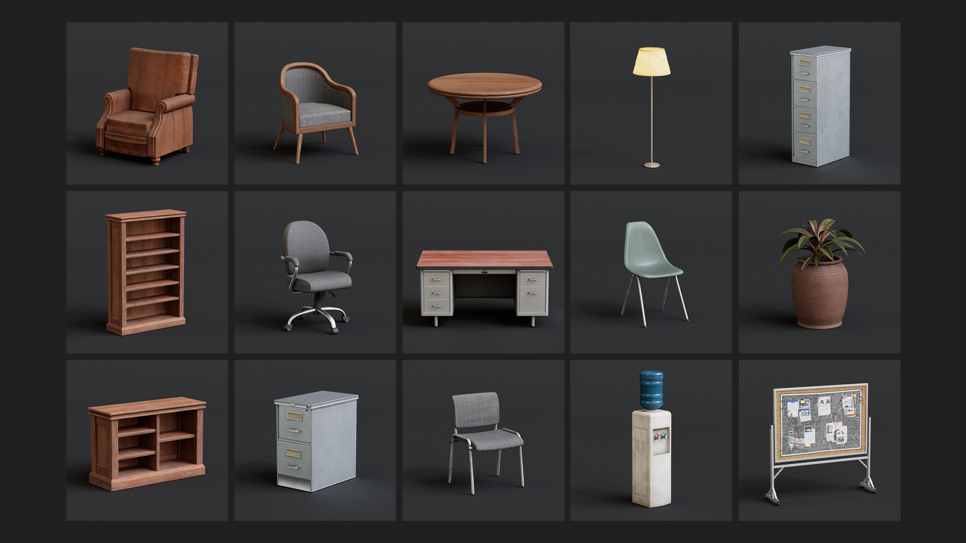 Props Collection - Office Furniture - iClone/Scenes & Props ...