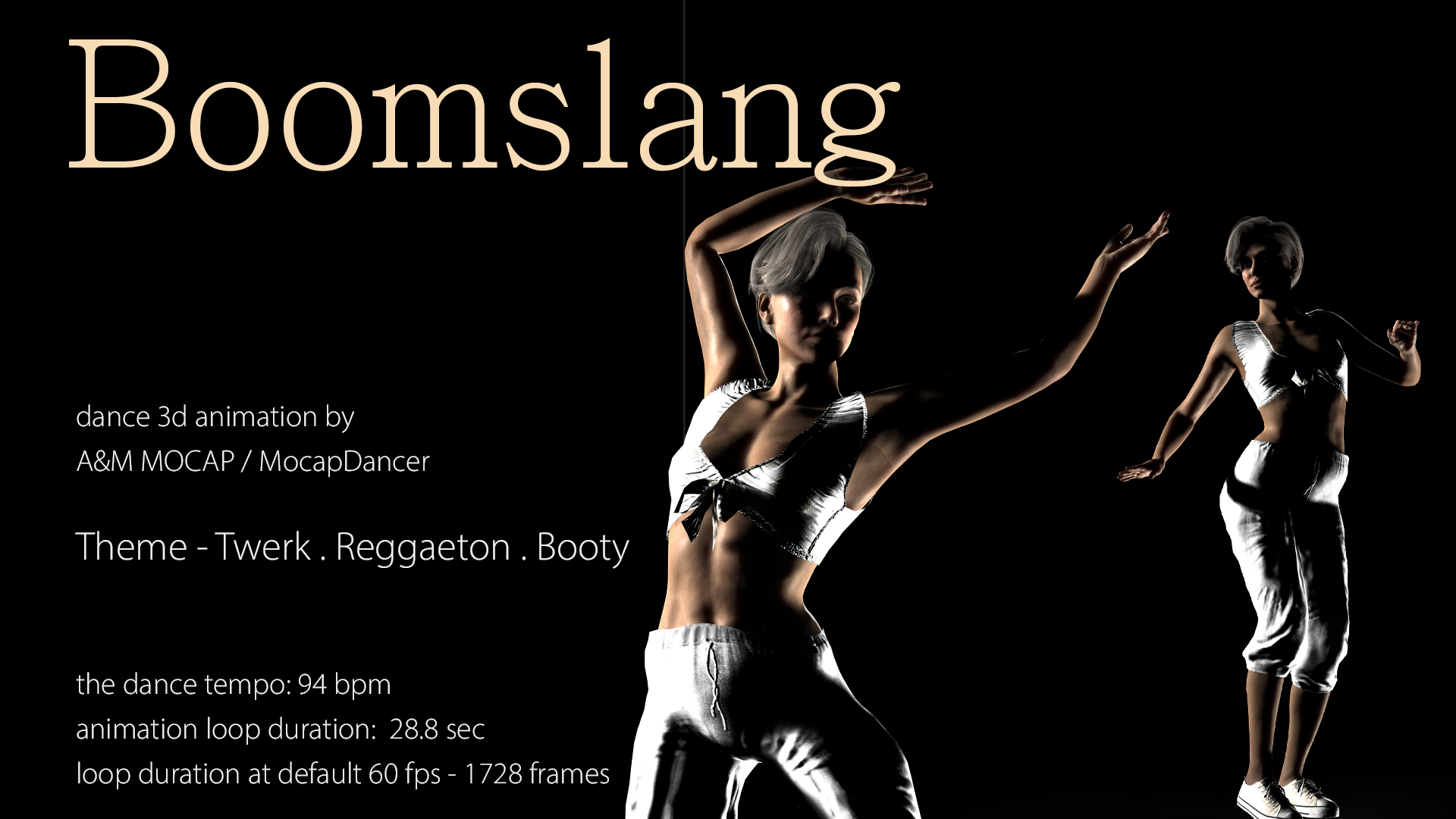 A&M - Boomslang (94bpm) - dance animation - iClone/Motion - Reallusion ...