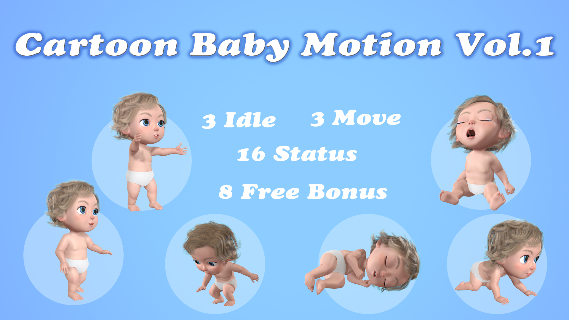 Cartoon Baby Motion Vol.1 - iClone/Motion - Reallusion Content Store
