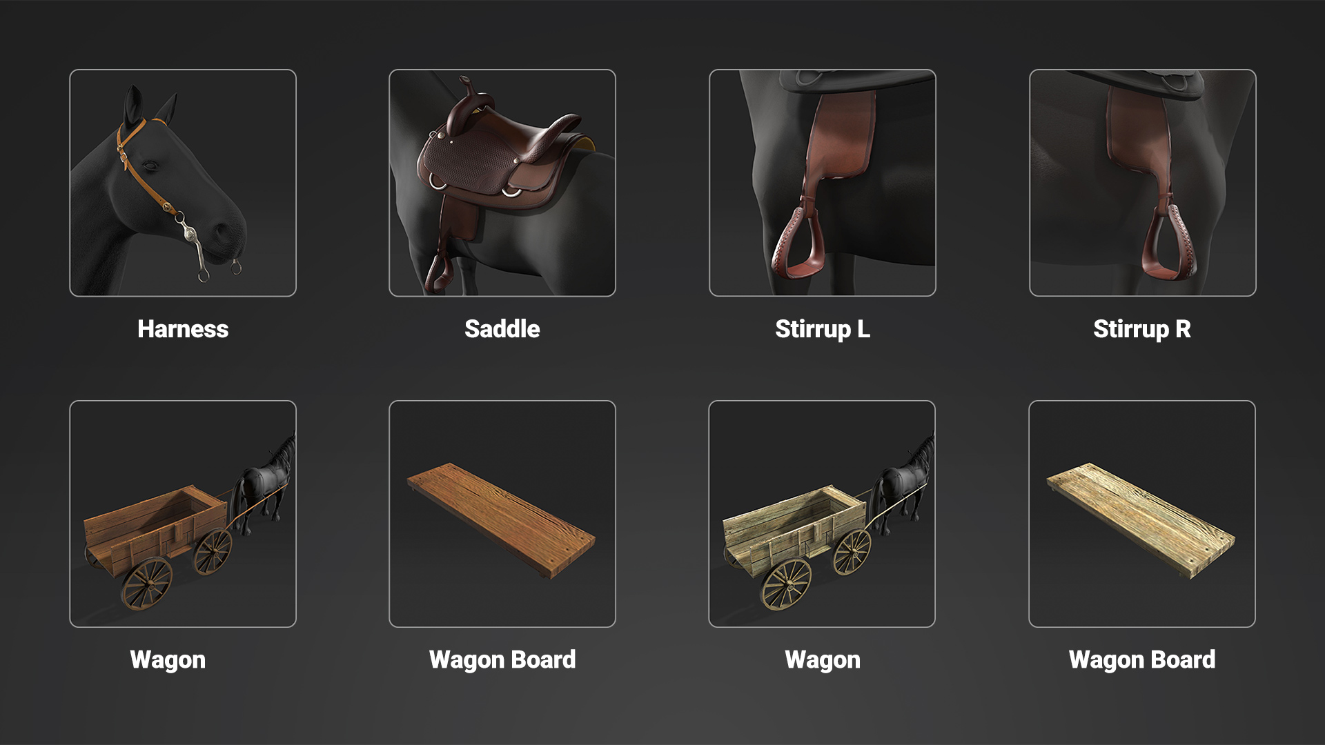 Horse & Tack - Farm Horse - iClone/Actor - Reallusion Content Store