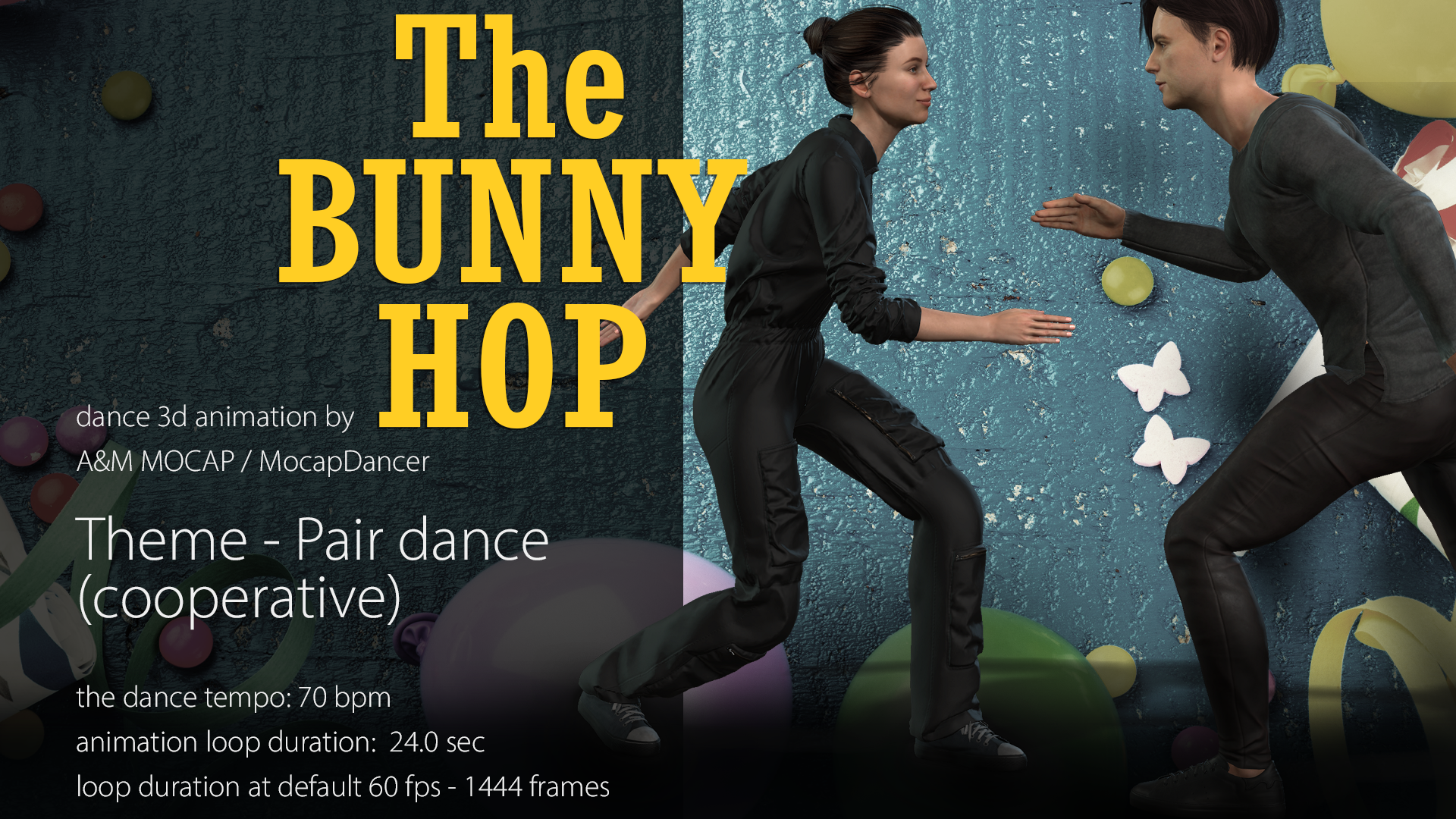 A&M - Bunny Hop [pair dance animation, 70bpm] - iClone/Motion ...