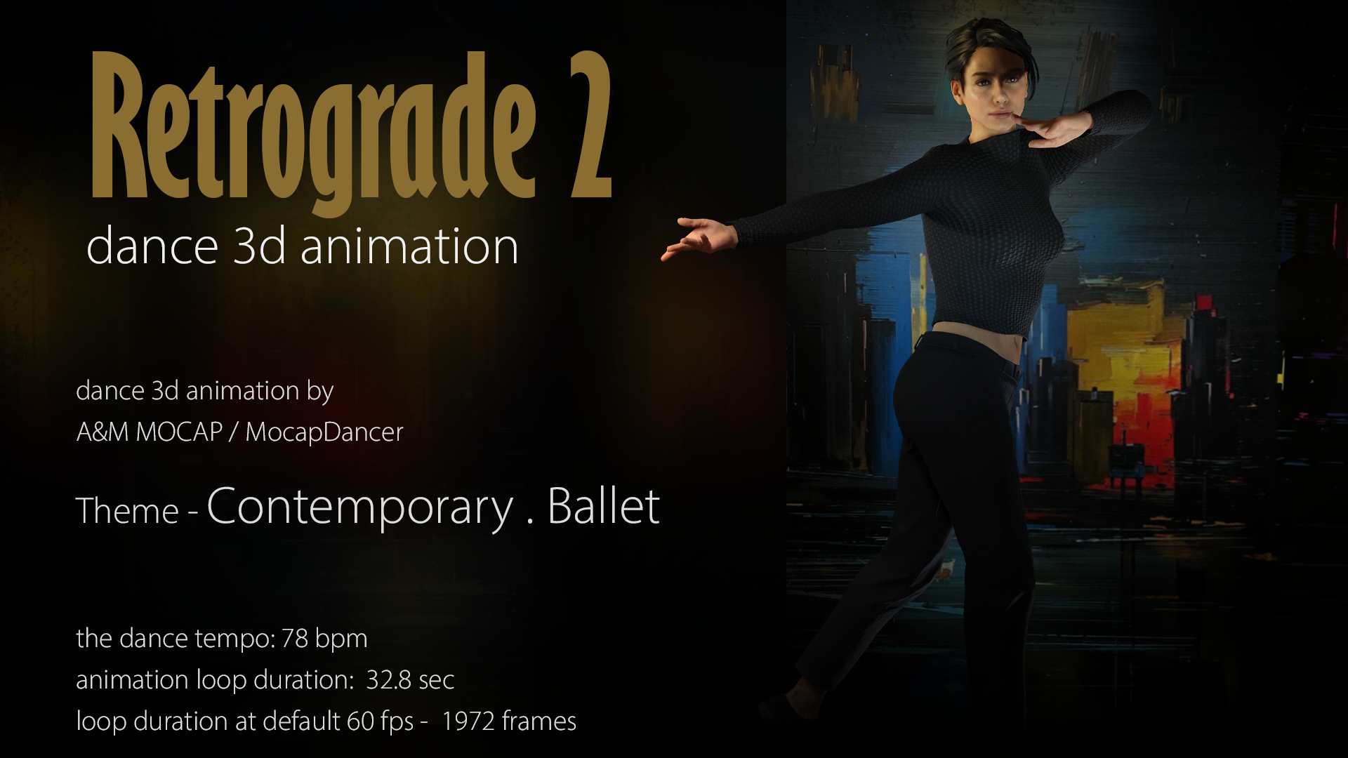A&M - Retrograde 2 (78bpm) - dance animation - iClone/Animation ...