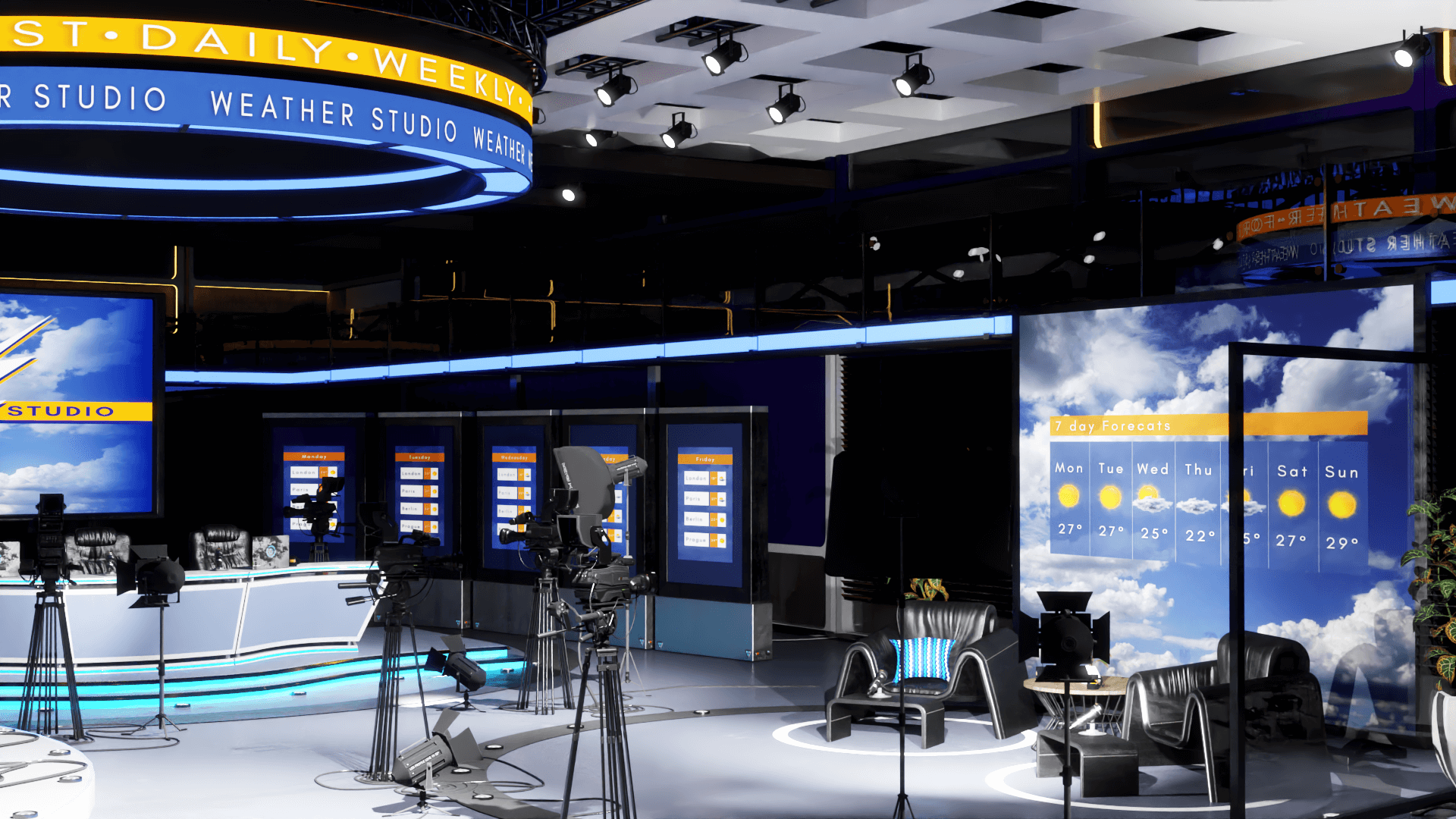 Weather TV Studio 2 - iClone/Scenes & Props - Reallusion Content Store