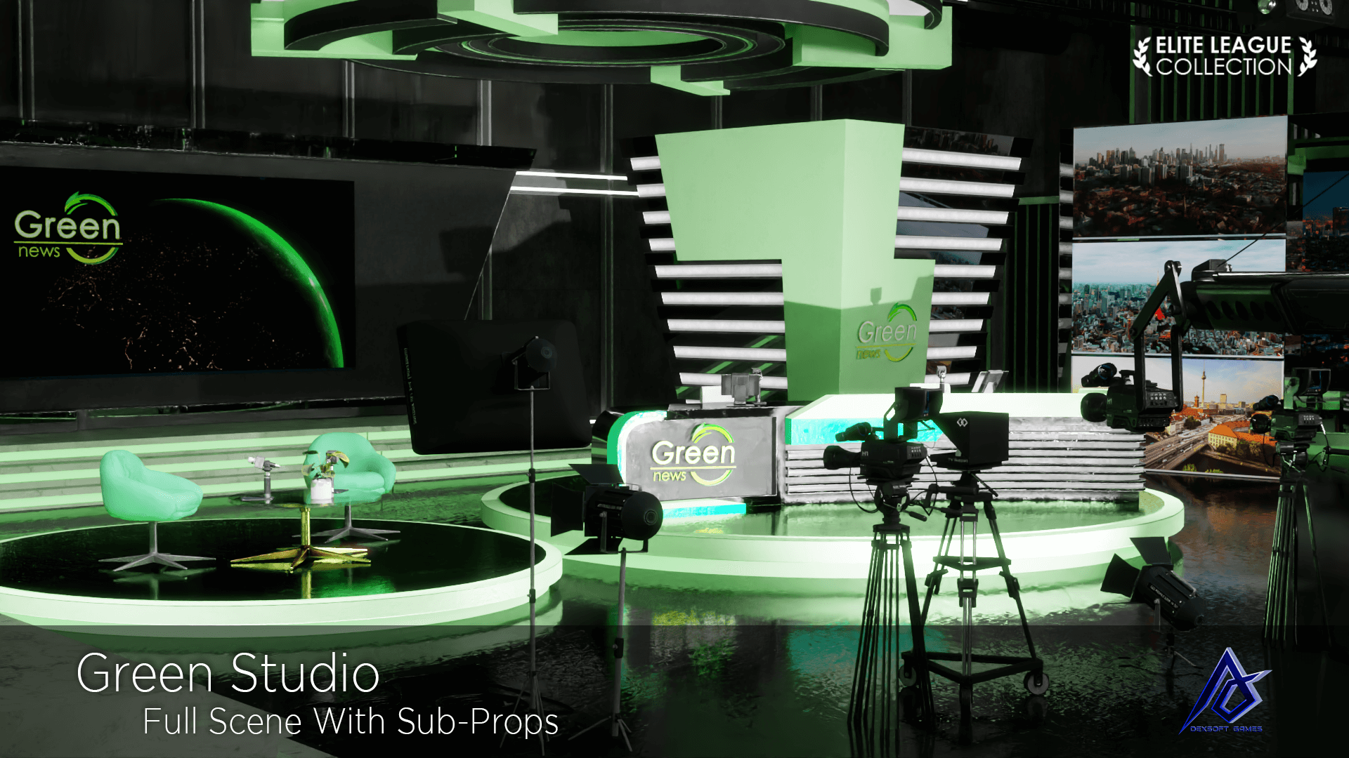Green Studio - iClone/Scenes & Props - Reallusion Content Store