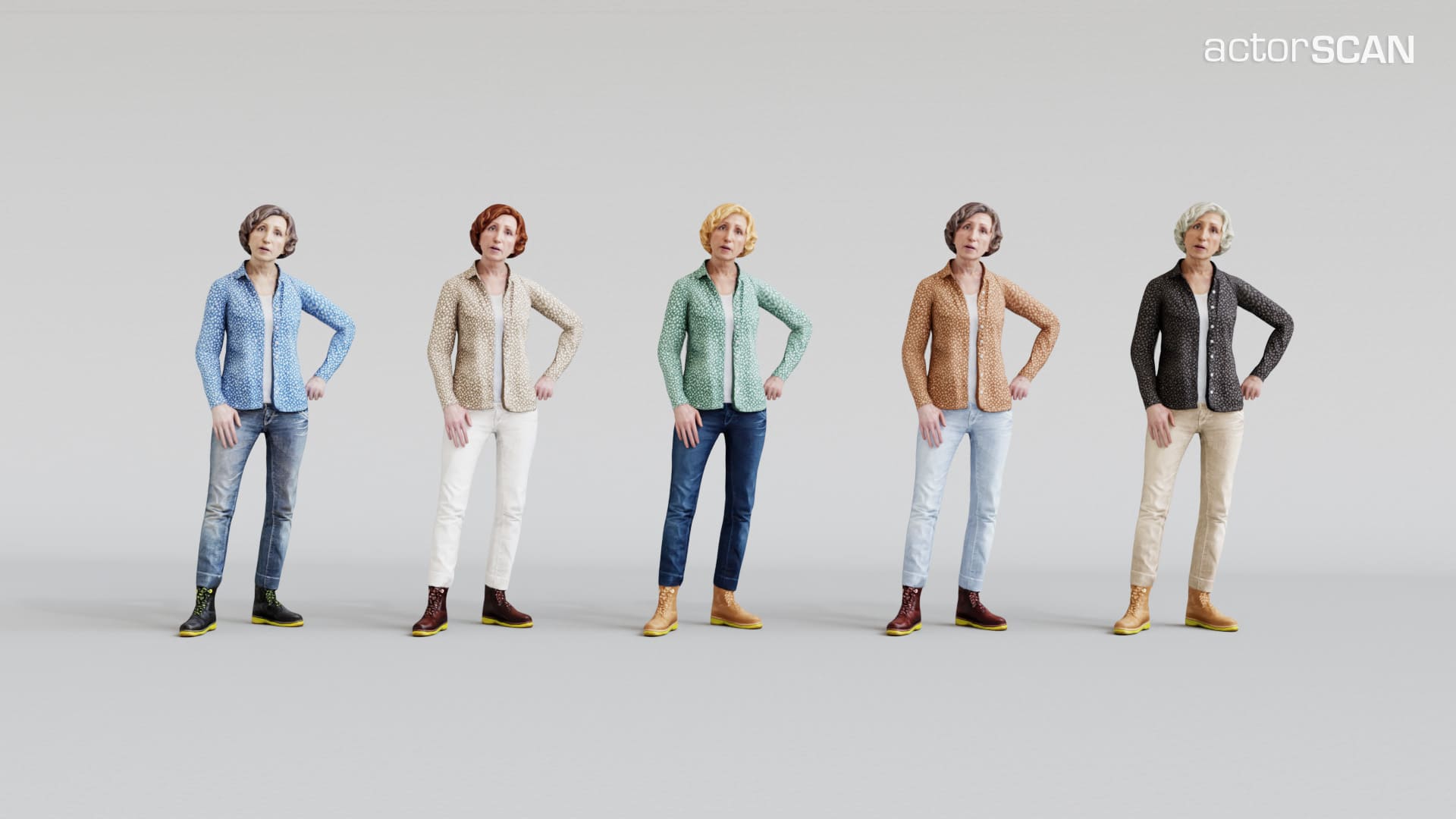 Fall - Crowd Set - Vol.1 - iClone/Actor - Reallusion Content Store