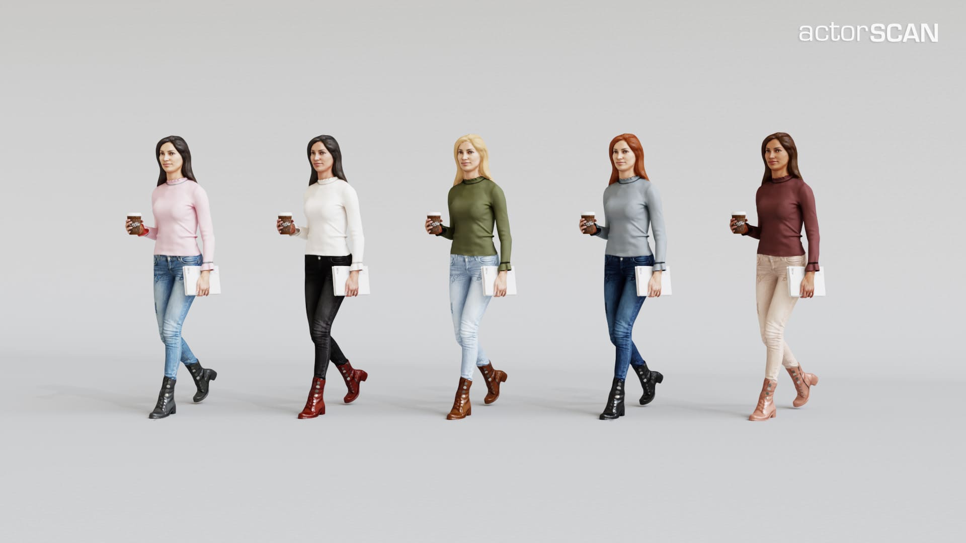 Fall - Crowd Set - Vol.1 - iClone/Actor - Reallusion Content Store