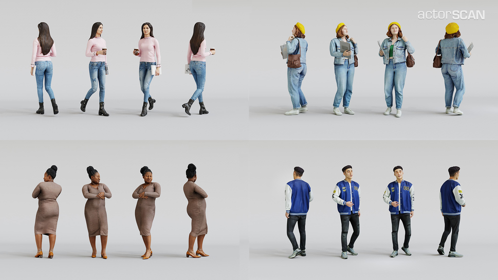 Fall - Crowd Set - Vol.1 - iClone/Actor - Reallusion Content Store