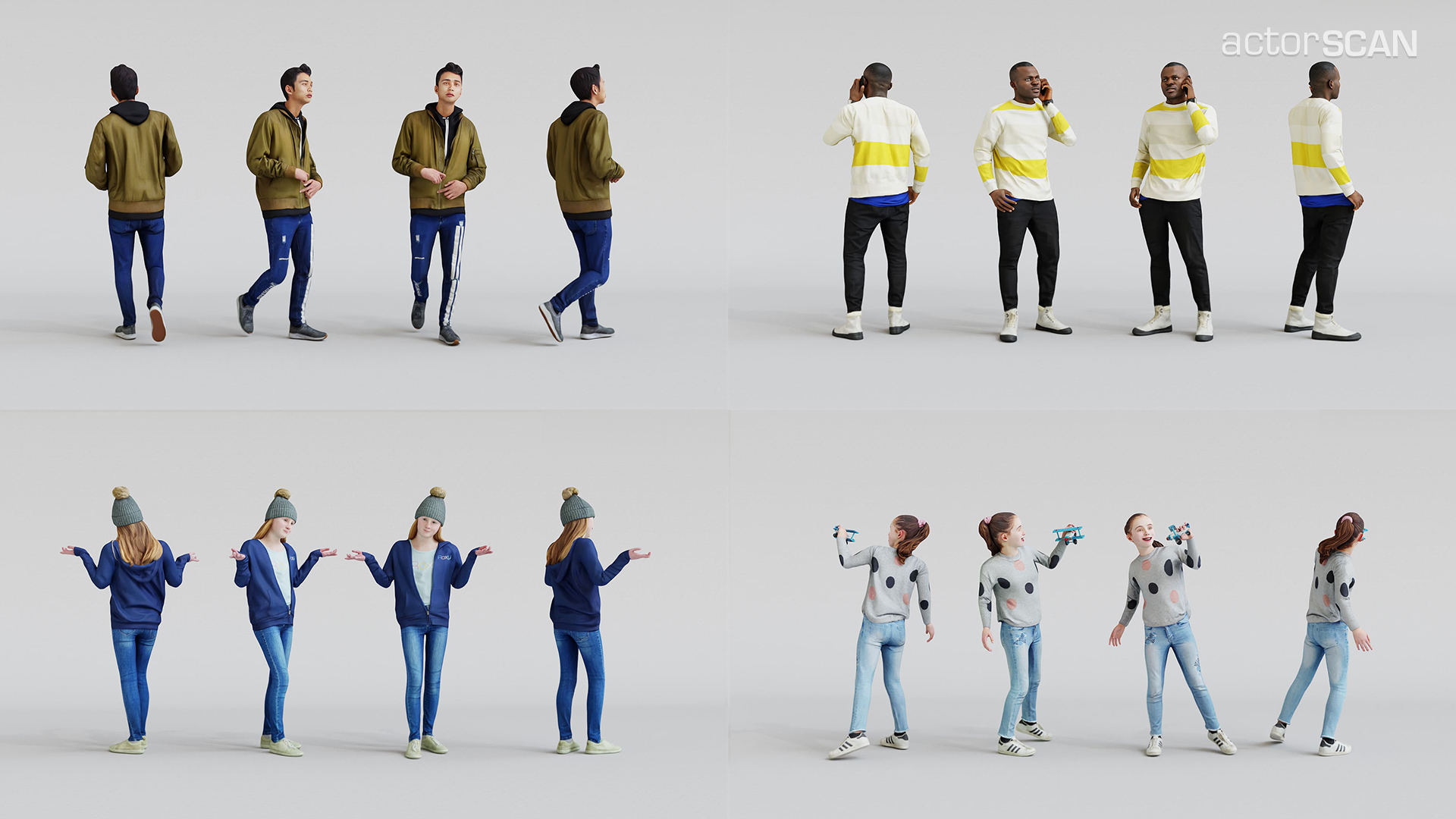Fall - Crowd Set - Vol.1 - iClone/Actor - Reallusion Content Store