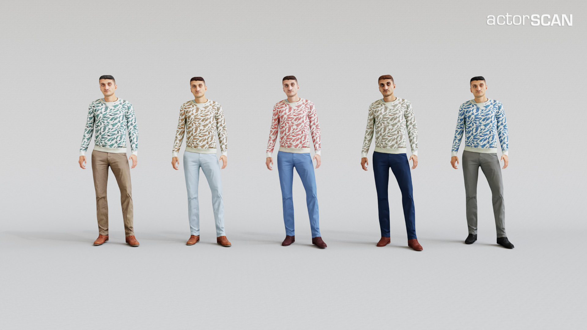 Fall - Crowd Set - Vol.3 - iClone/Actor - Reallusion Content Store