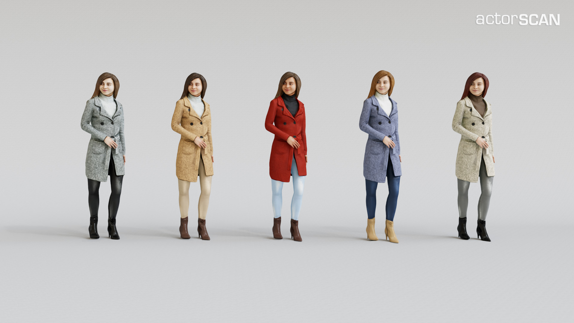 Fall - Crowd Set - Vol.3 - iClone/Actor - Reallusion Content Store