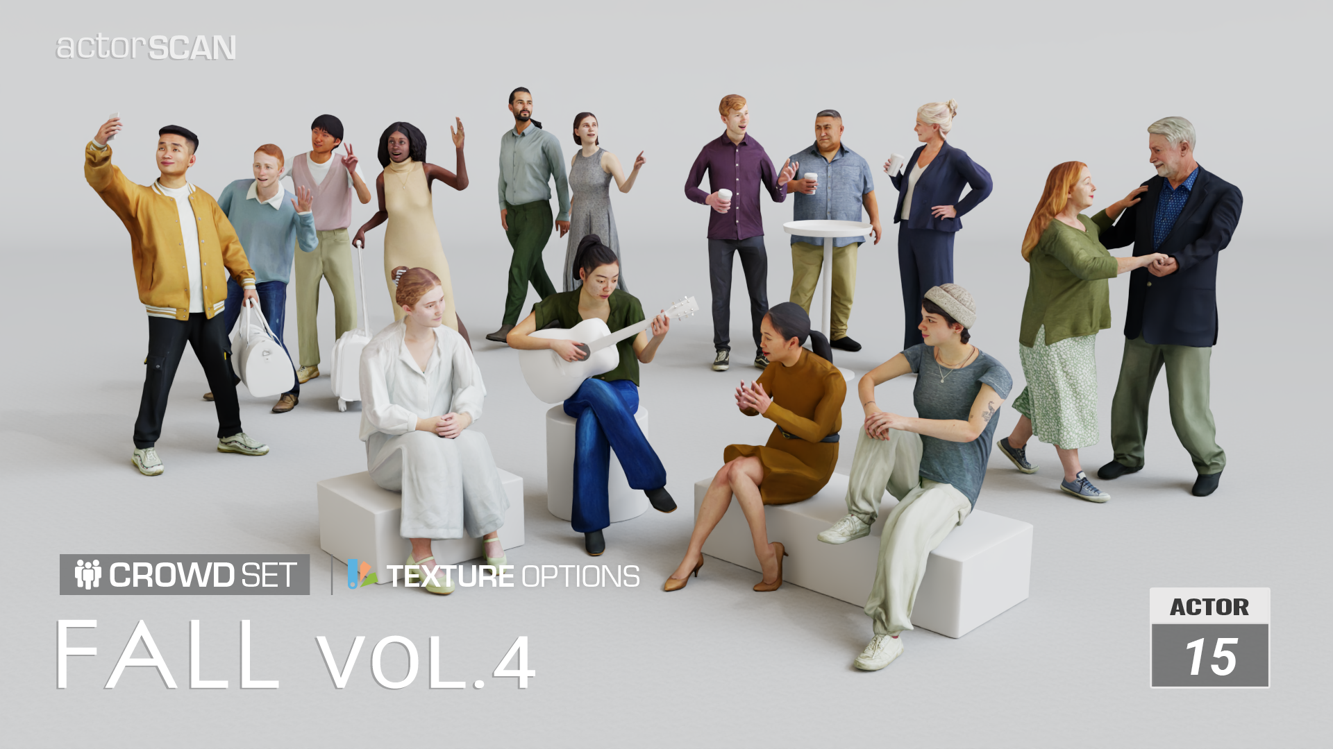 Fall - Crowd Set - Vol.4 - iClone/Actor - Reallusion Content Store