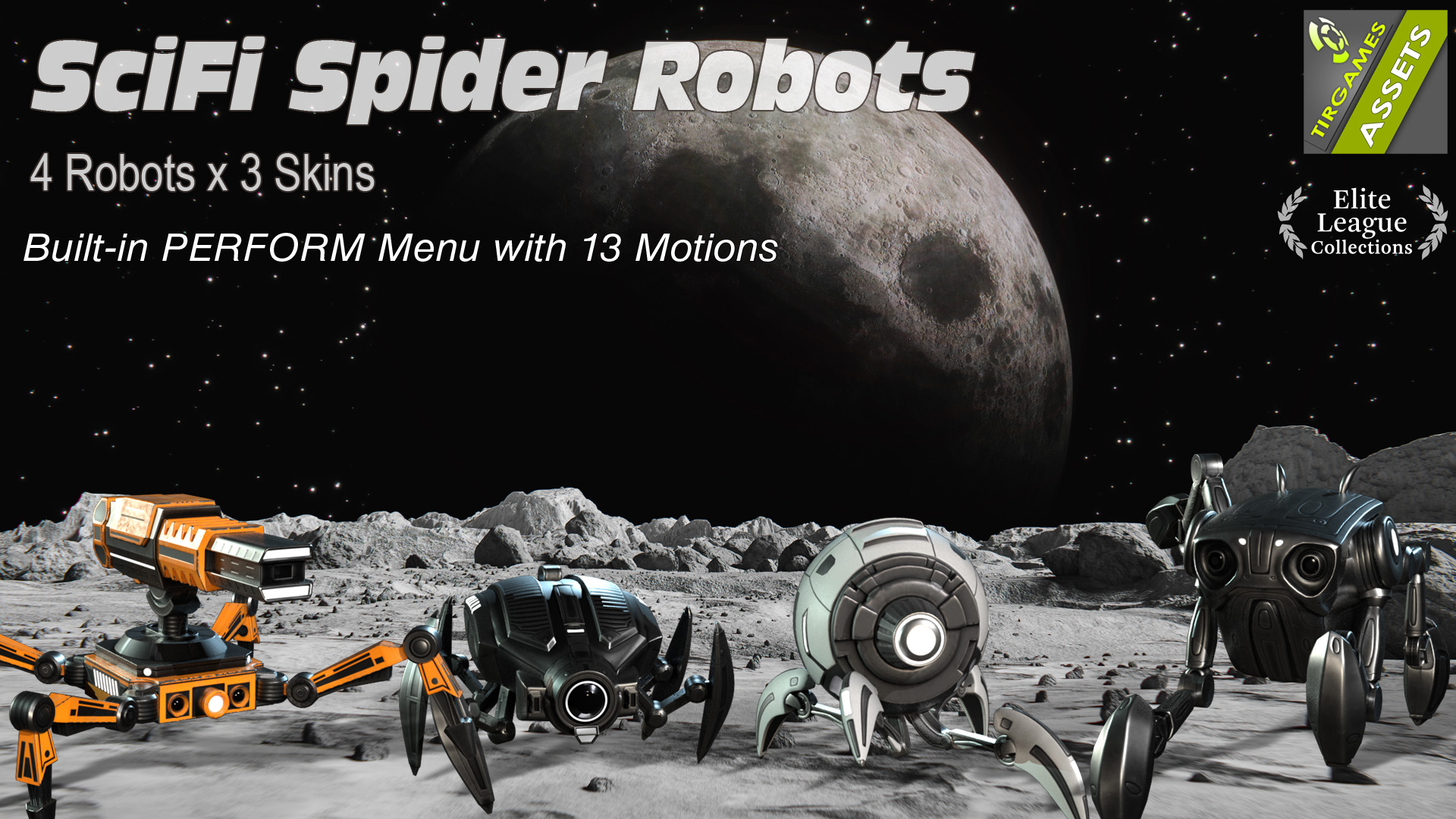 SciFi Spider Robots - iClone/Scenes & Props - Reallusion Content Store