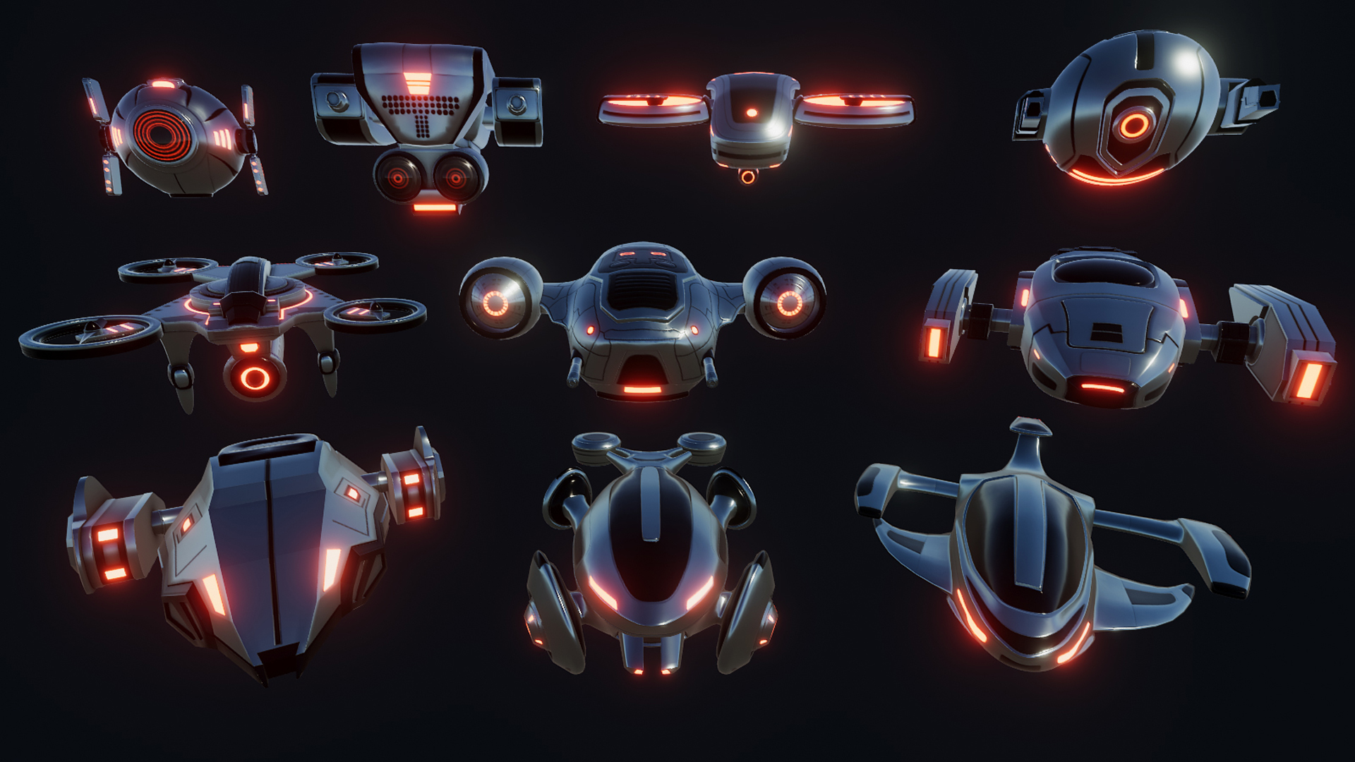 SciFi Battle Drones - iClone/Scenes & Props - Reallusion Content Store
