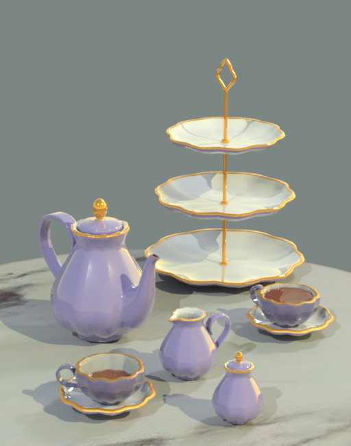Afternoon Tea Set - iClone/Scenes & Props - Reallusion Content Store