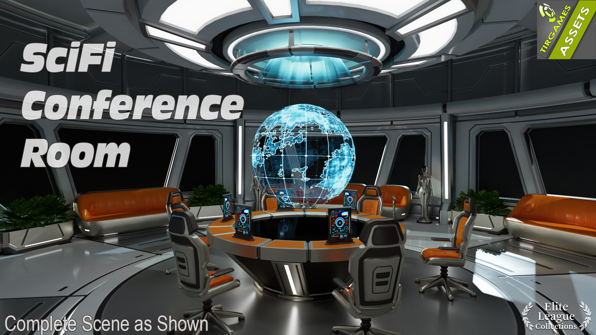 SciFi Conference Room - iClone/Scenes & Props - Reallusion Content Store