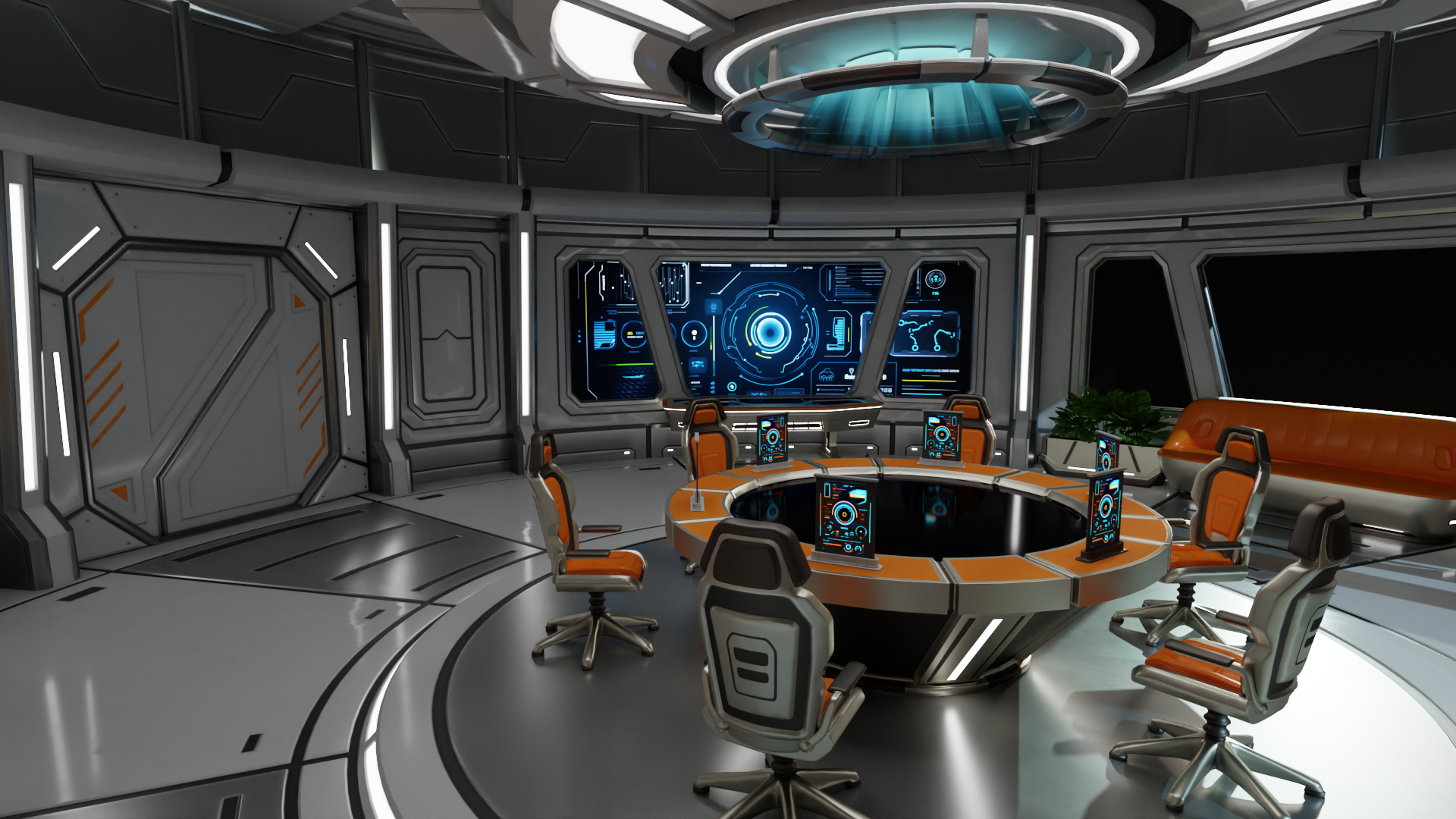 SciFi Conference Room - iClone/Scenes & Props - Reallusion Content Store