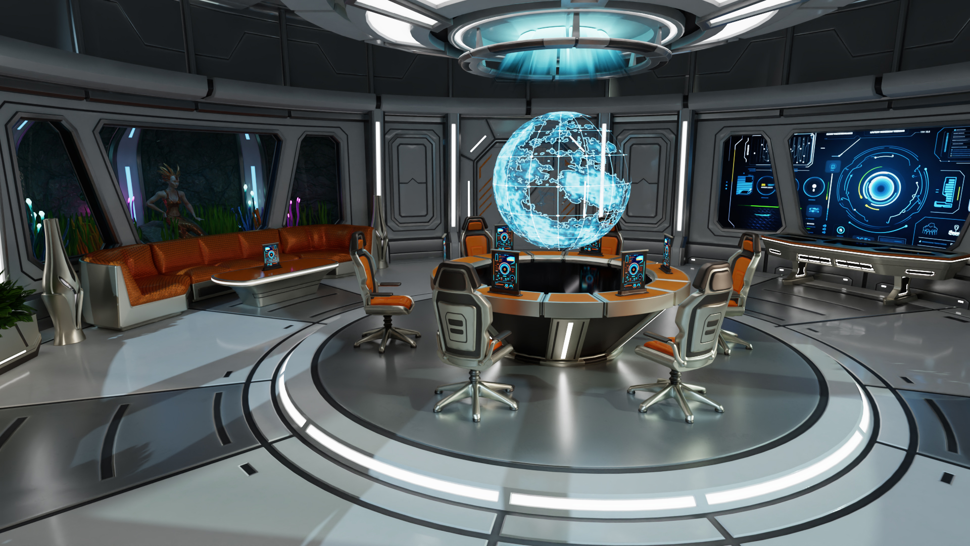 SciFi Conference Room - iClone/Scenes & Props - Reallusion Content Store