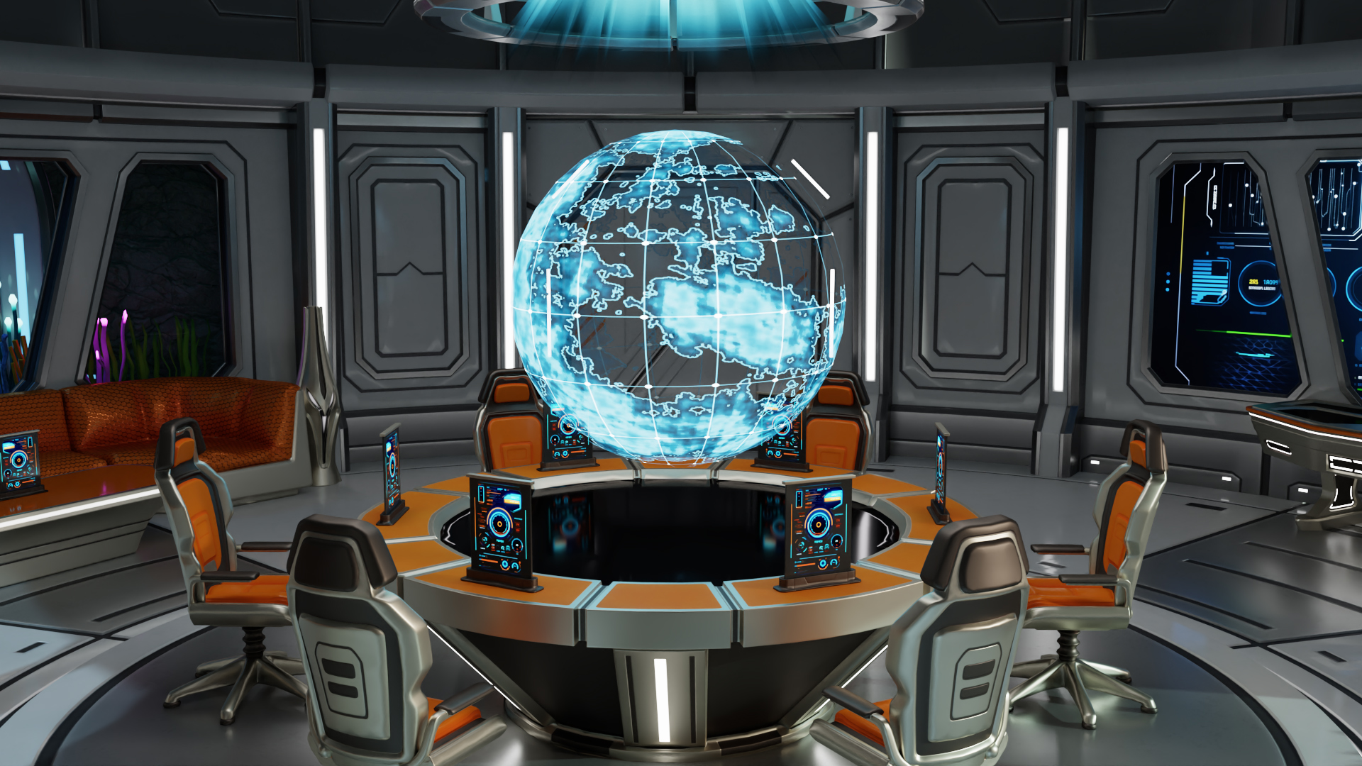 SciFi Conference Room - iClone/Scenes & Props - Reallusion Content Store