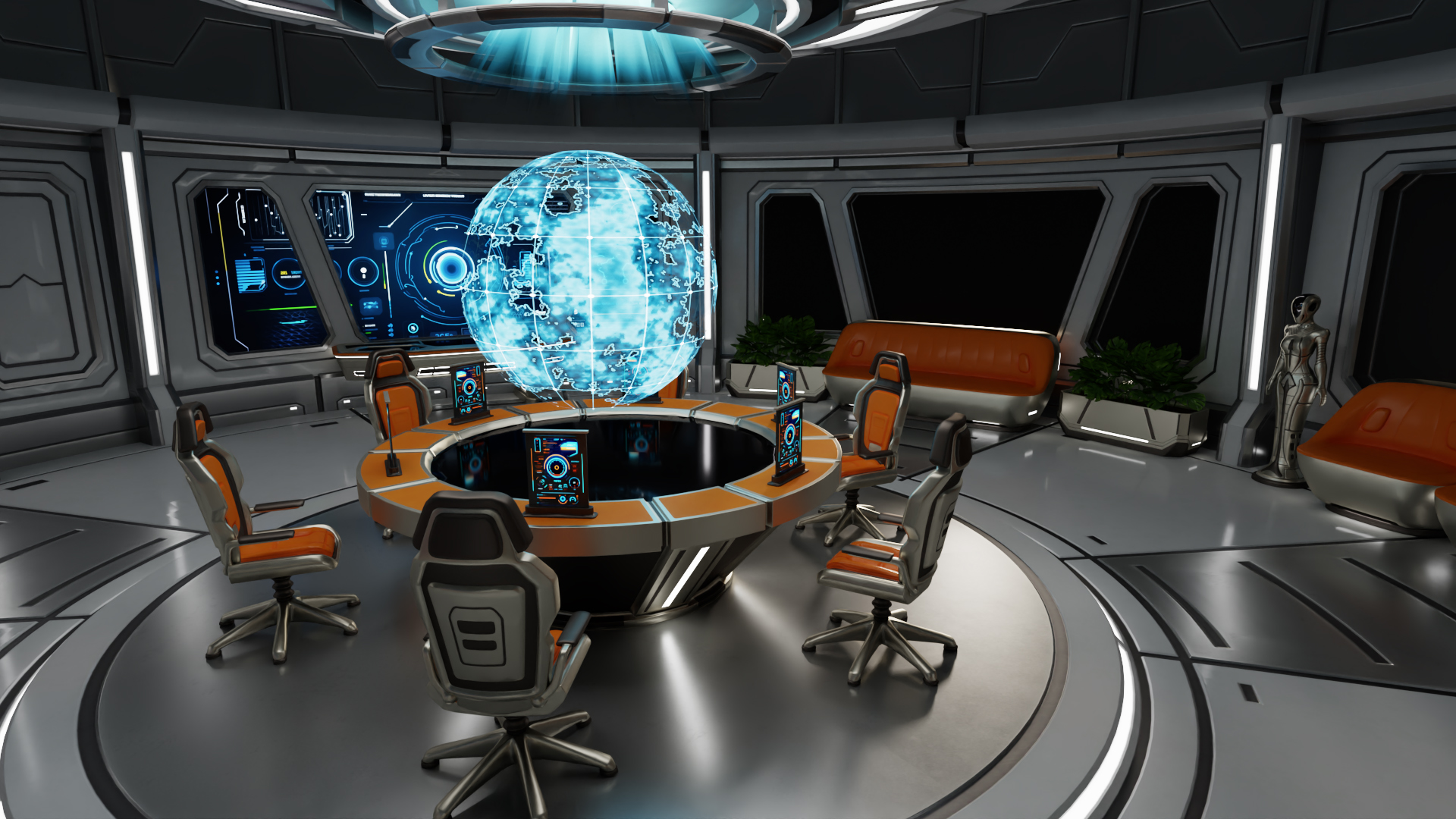 SciFi Conference Room - iClone/Scenes & Props - Reallusion Content Store