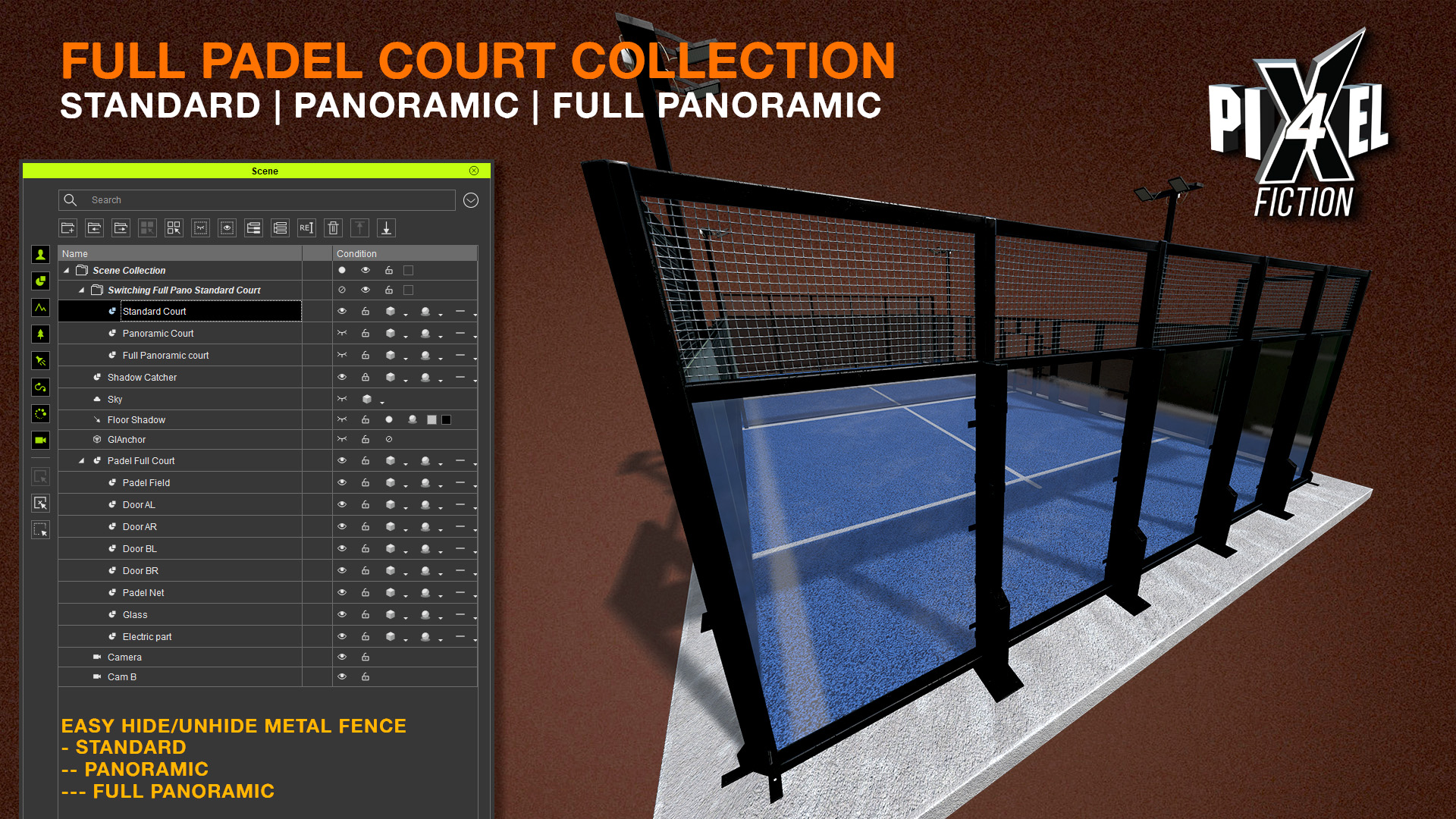 Padel Court Collection - iClone/Scenes & Props - Reallusion Content Store