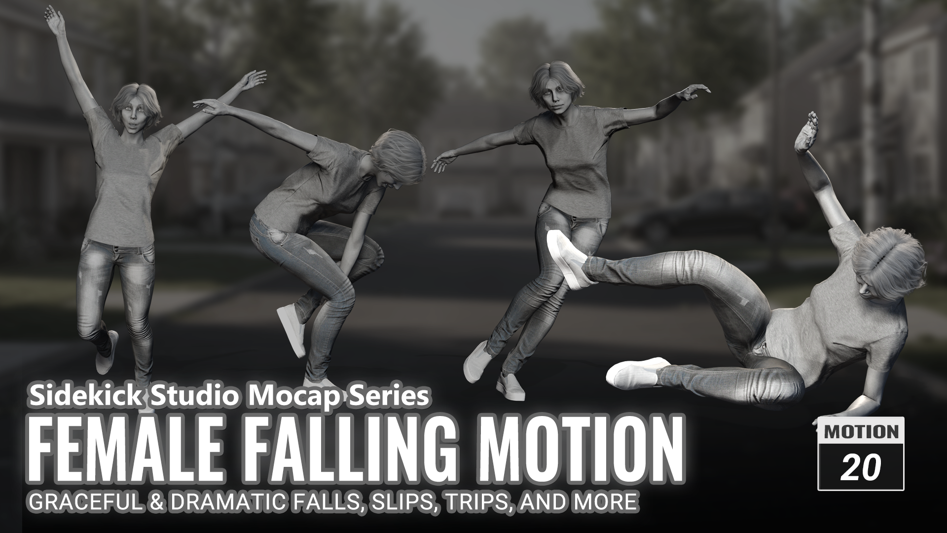 Female Falling Motion - iClone/Motion - Reallusion Content Store