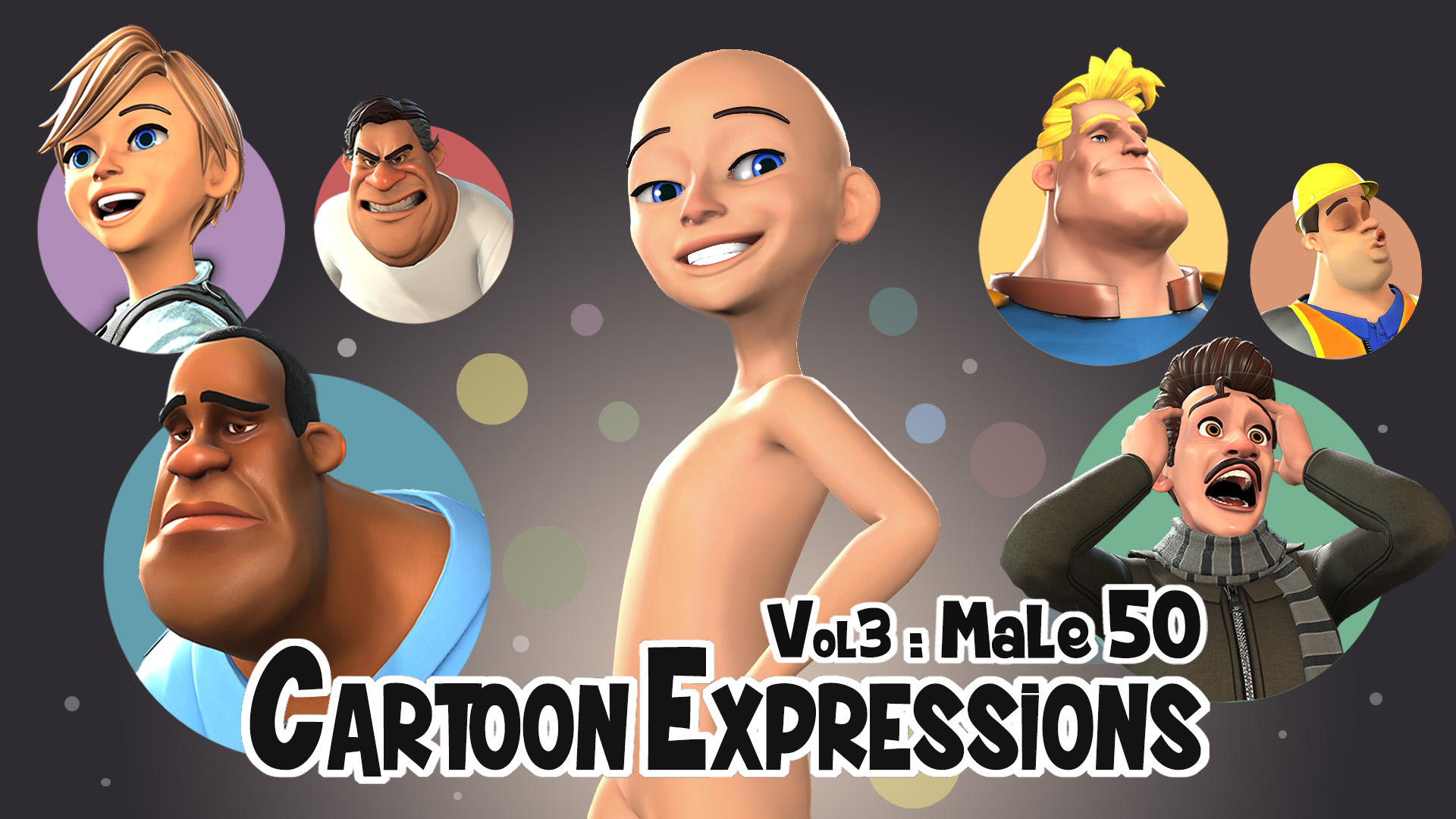 Cartoon Expressions_Male50 - iClone/Animation - Reallusion Content Store