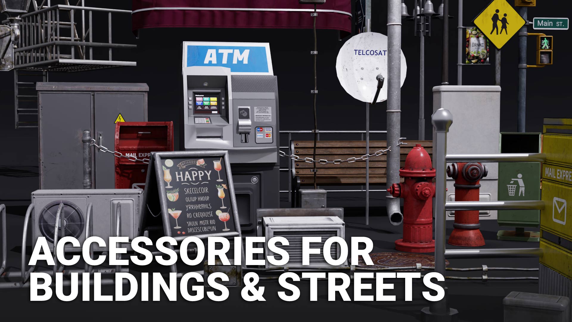 Accessories for Buildings & Streets - iClone/Scenes & Props ...