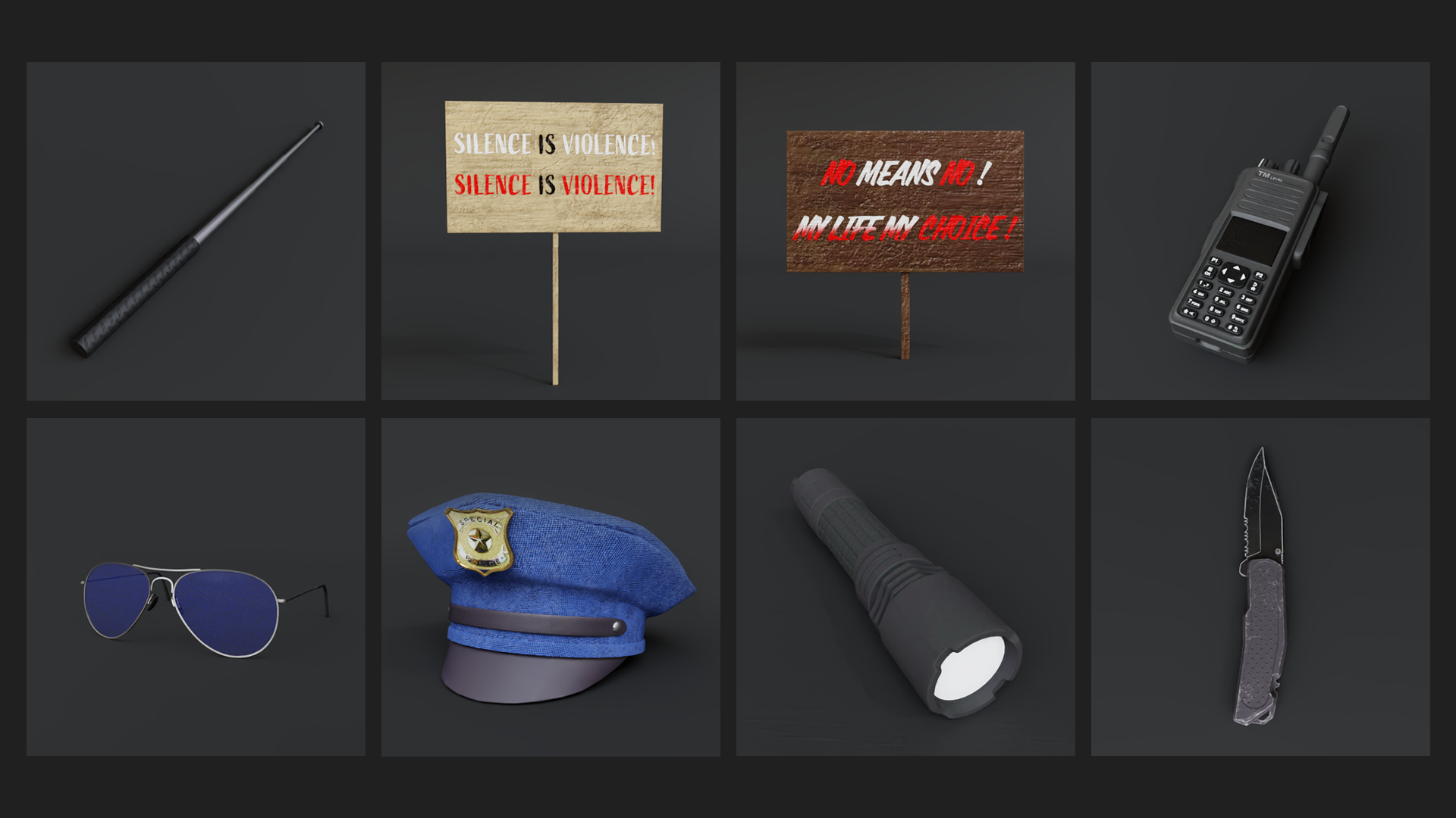 Props Collection - Police & Riot - iClone/Scenes & Props - Reallusion ...