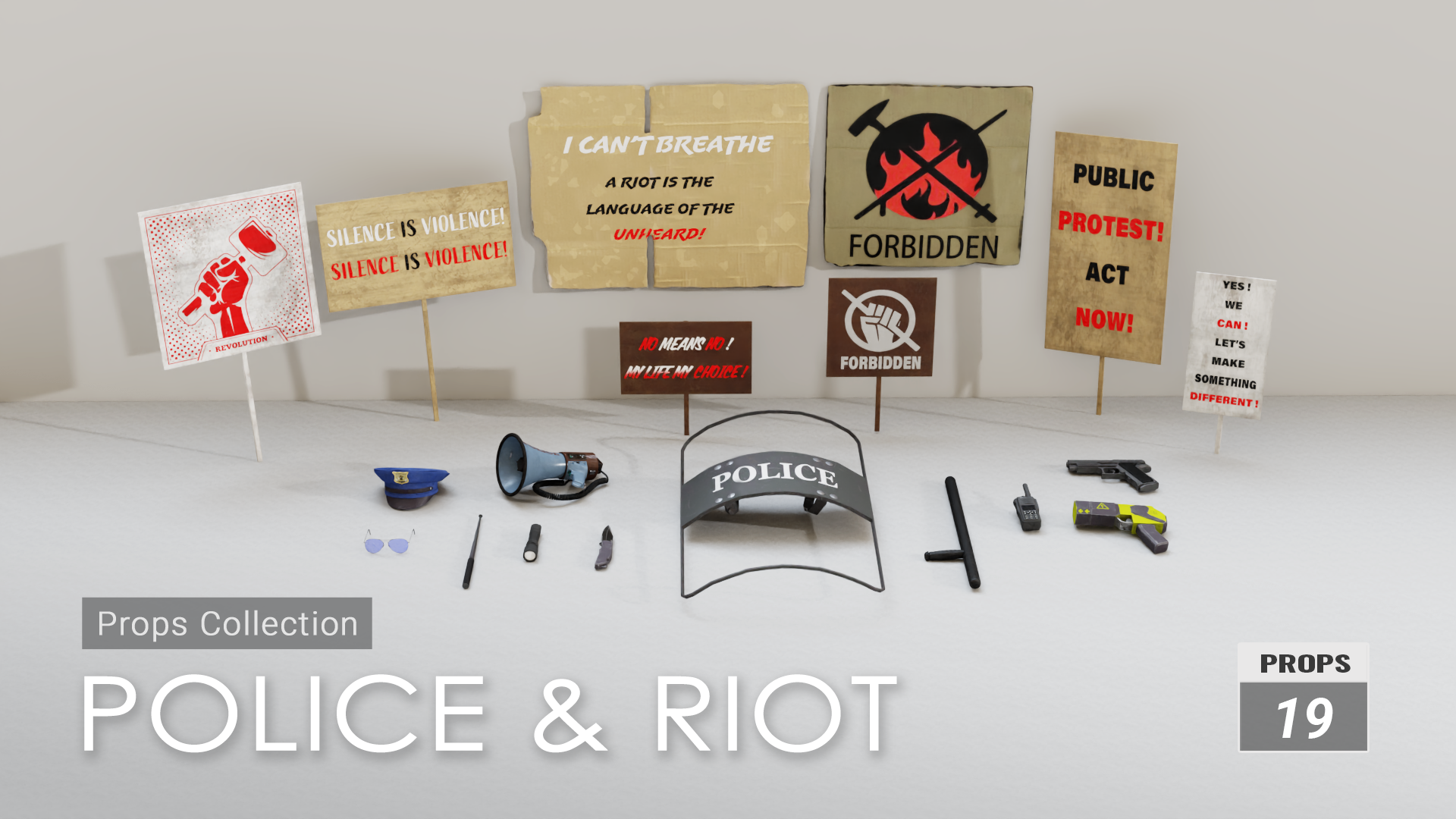 Props Collection - Police & Riot - iClone/Scenes & Props - Reallusion ...