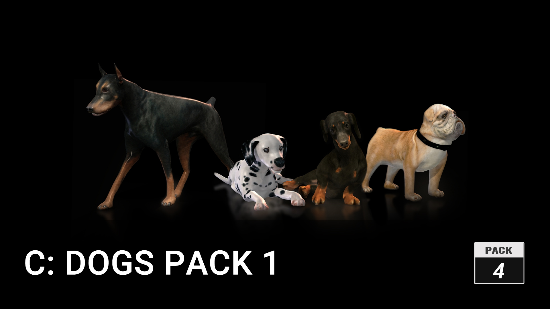 C: Dogs Pack 1 - iClone/Combo (Multiple-PID) - Reallusion Content Store